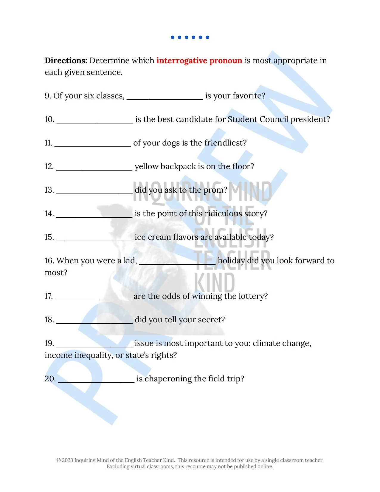 High School Grammar Review Worksheets Bundle for Middle and High School ...