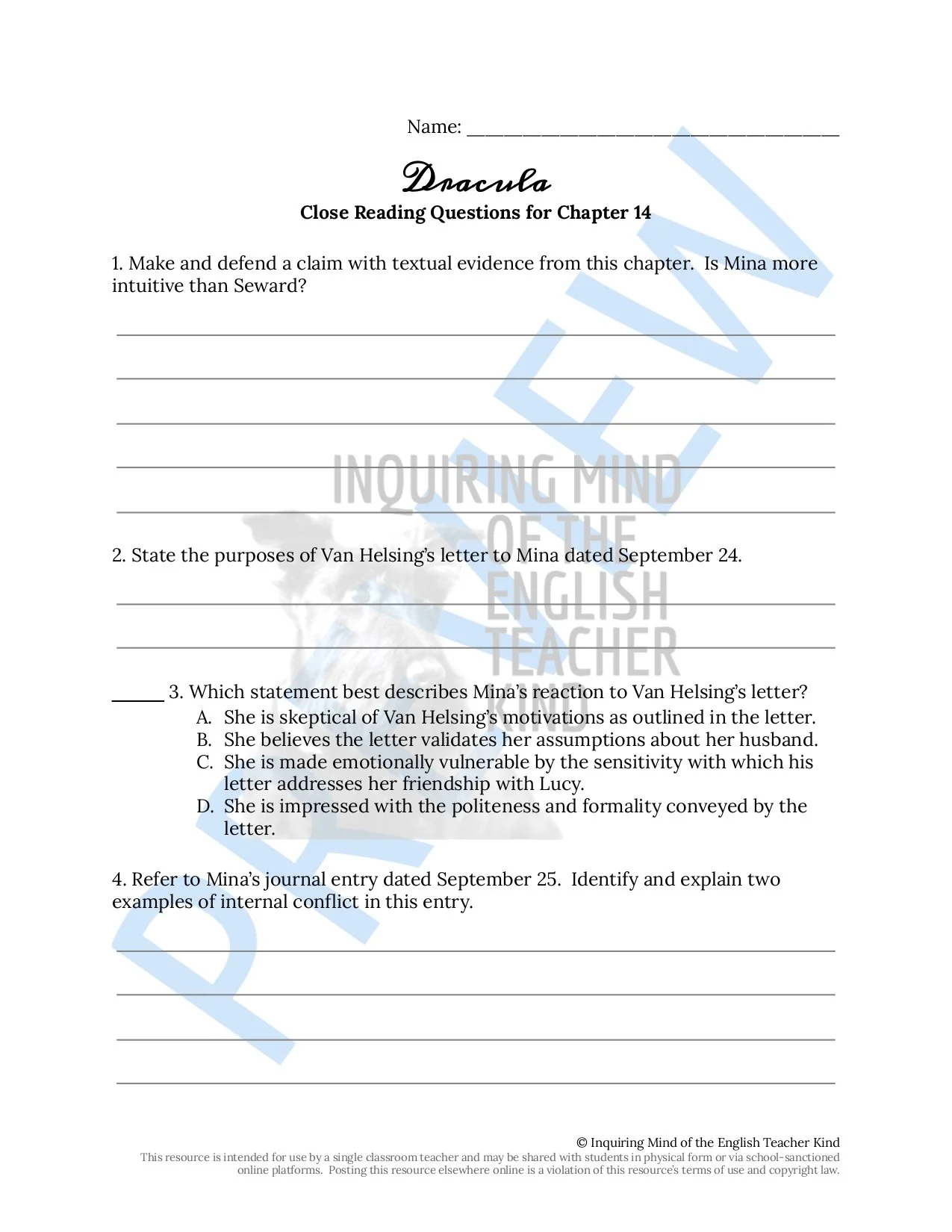 Dracula by Bram Stoker Quiz, Close Reading, and Vocabulary Development ...