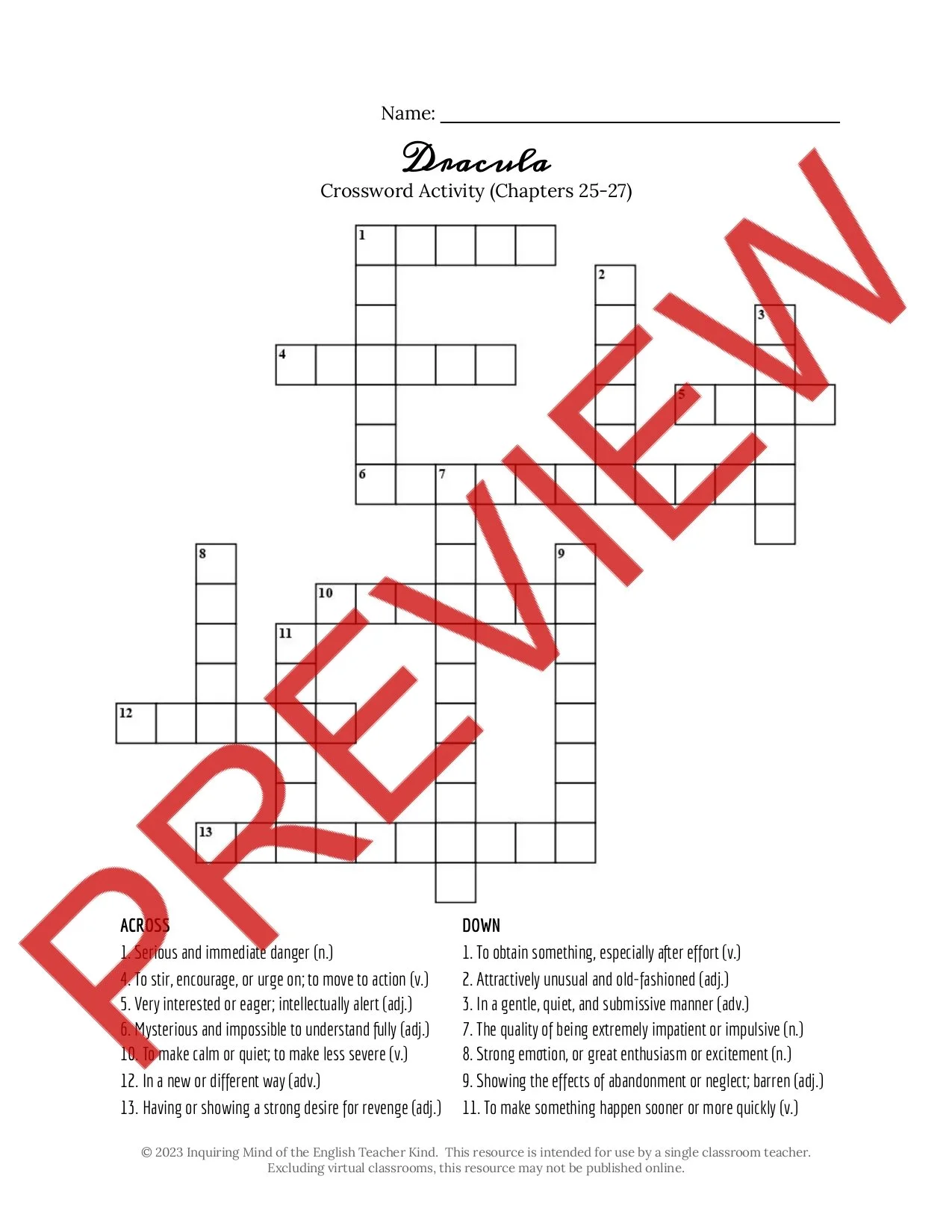 Dracula by Bram Stoker Quiz, Close Reading, and Vocabulary Development ...