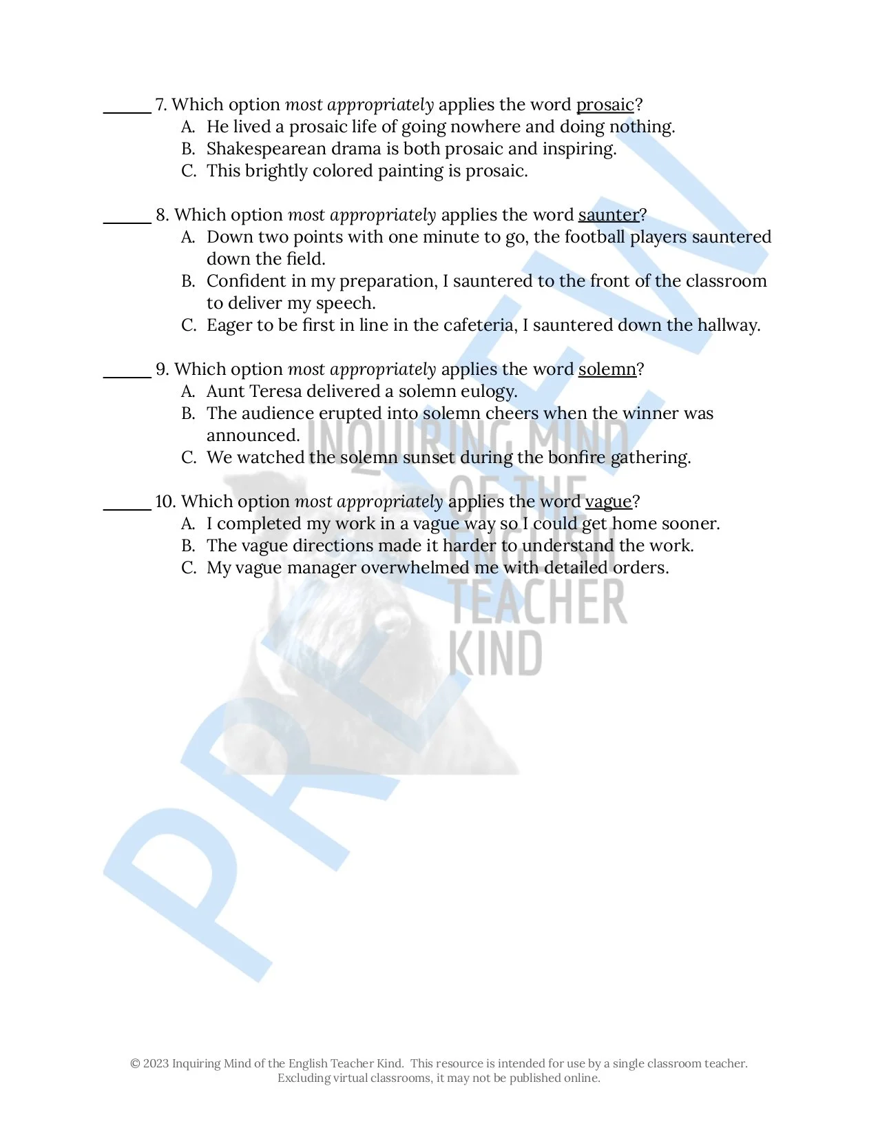 "Everyday Use" by Alice Walker Quiz, Close Reading, and Vocabulary ...
