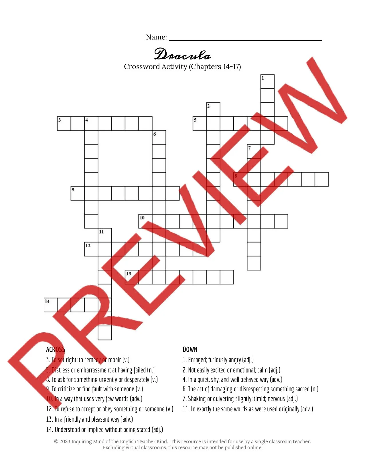 Dracula by Bram Stoker Quiz, Close Reading, Vocabulary Development ...