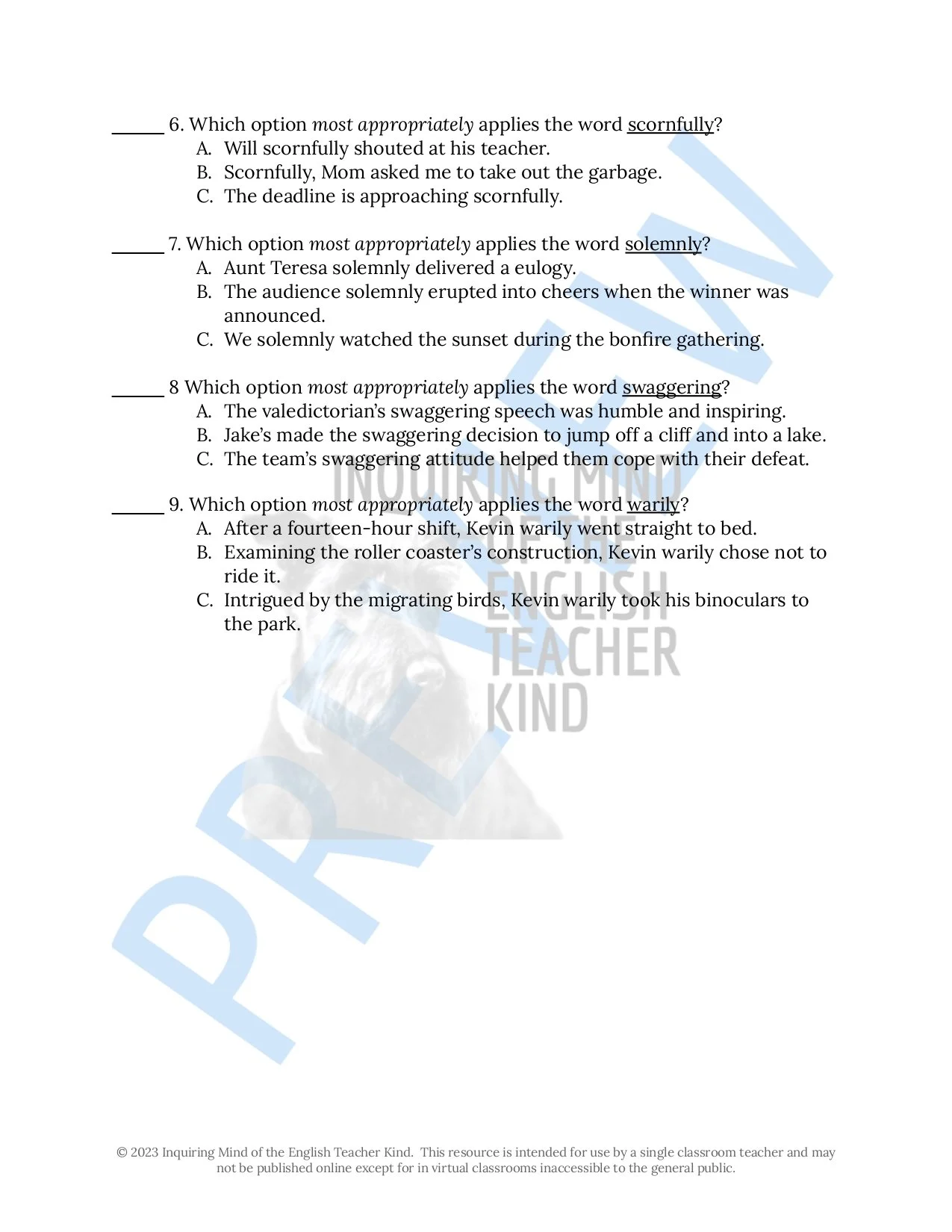 "Charles" by Shirley Jackson Quiz, Close Reading, and Vocabulary Games ...