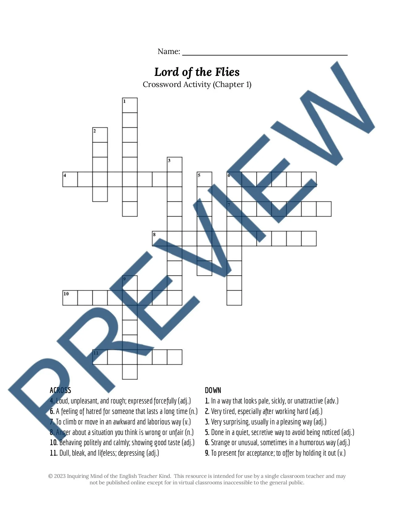 Lord of the Flies Chapter 1 Quiz, Close Reading, and Vocabulary ...