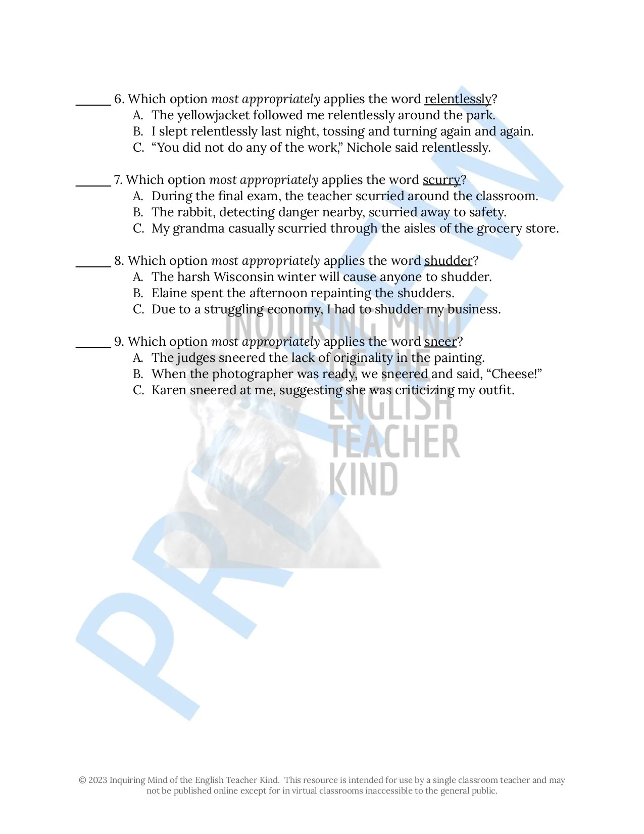 Lord of the Flies Chapter 6 Quiz, Close Reading, and Vocabulary ...