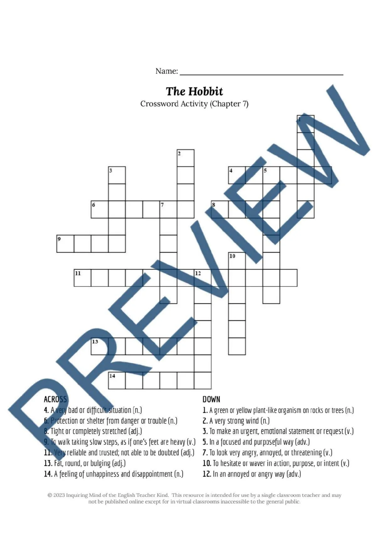 The Hobbit Quiz, Close Reading, and Vocabulary Games Bundle (Chapters 6 ...