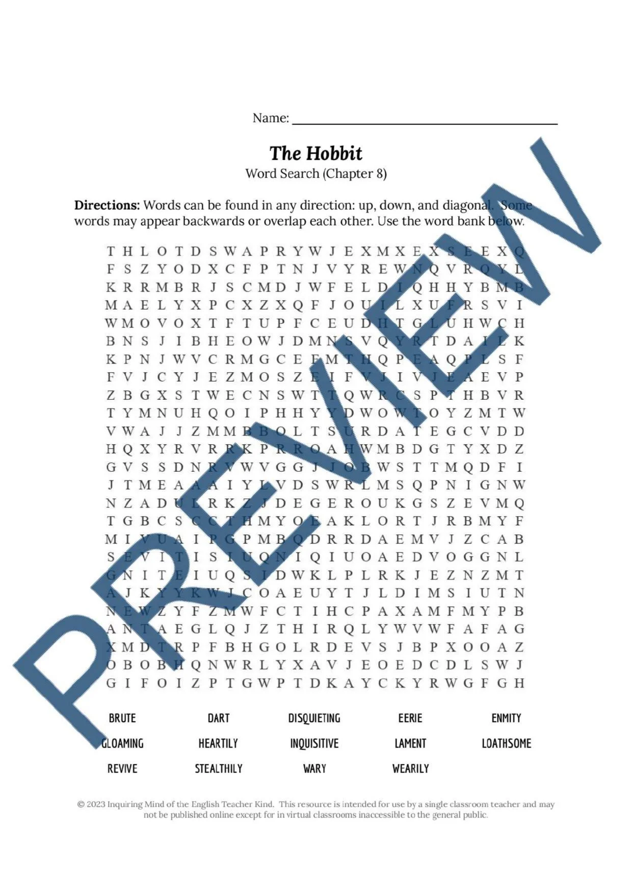 The Hobbit Quiz, Close Reading, and Vocabulary Games Bundle (Chapters 6 ...