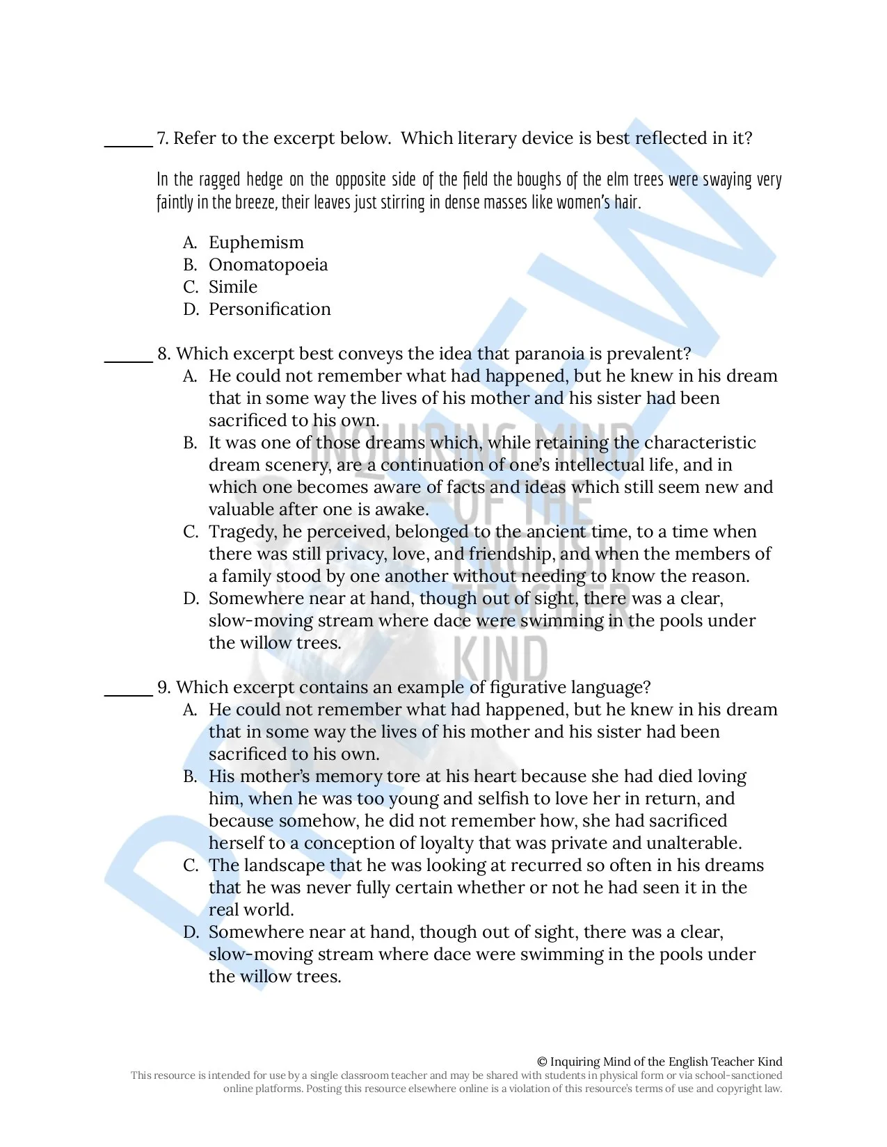 1984 Book 1 Quiz, Close Reading, Vocabulary Games, and Answer Keys ...