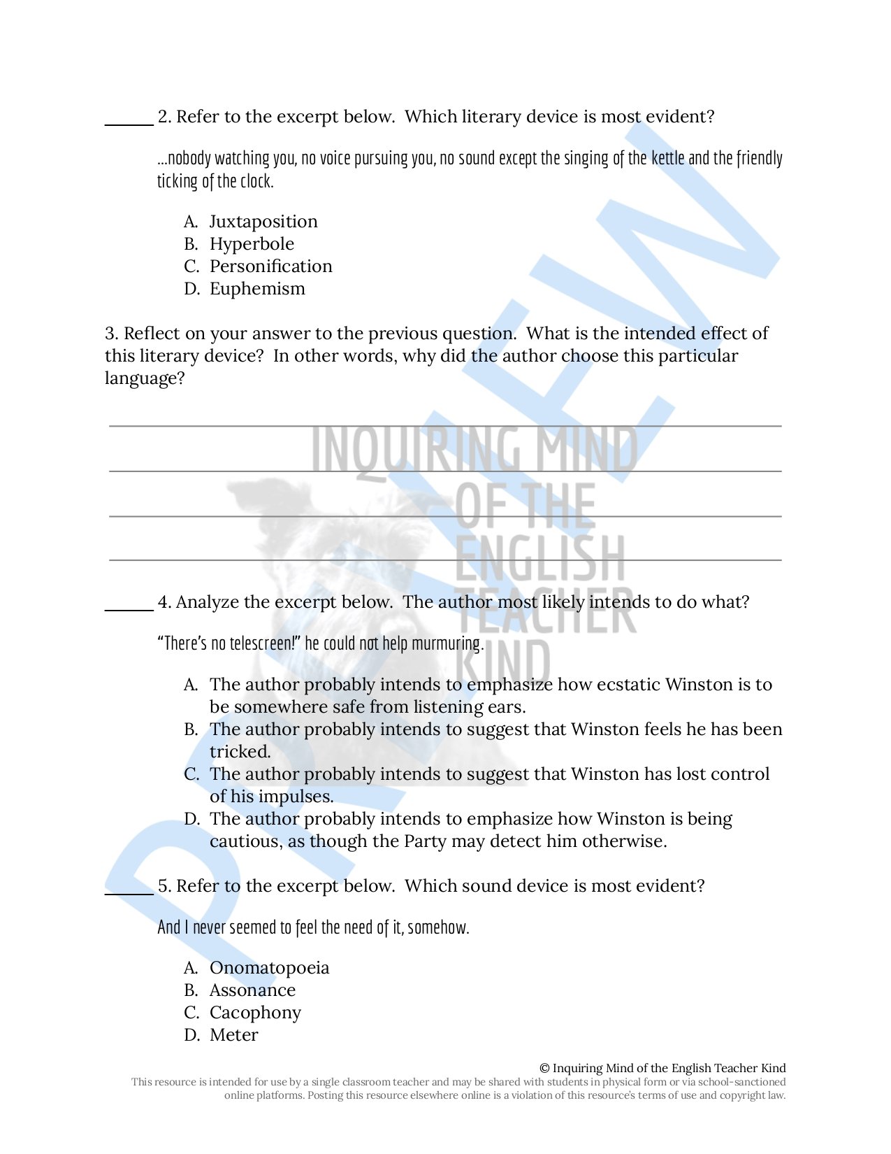 1984 Book 1 Quiz, Close Reading, Vocabulary Games, and Answer Keys ...