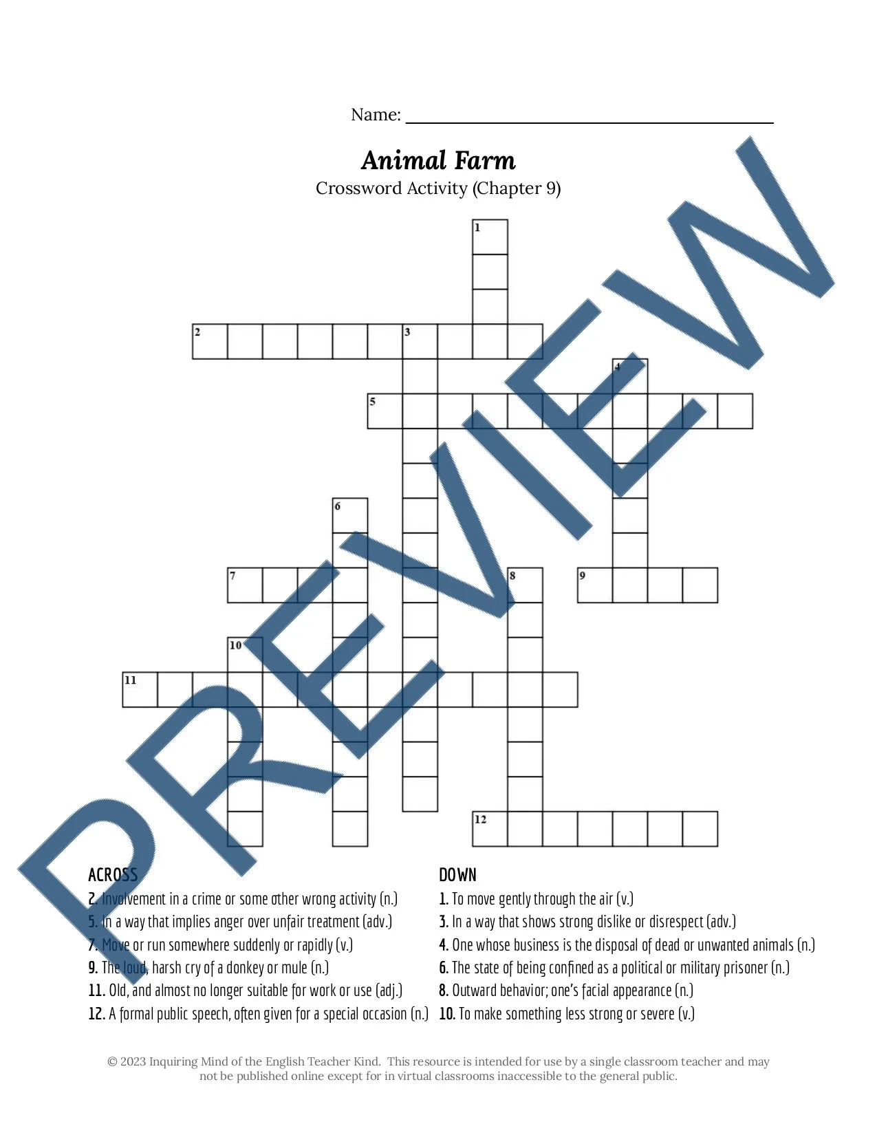 Animal Farm Quiz, Close Reading, and Vocabulary Games Bundle for ...