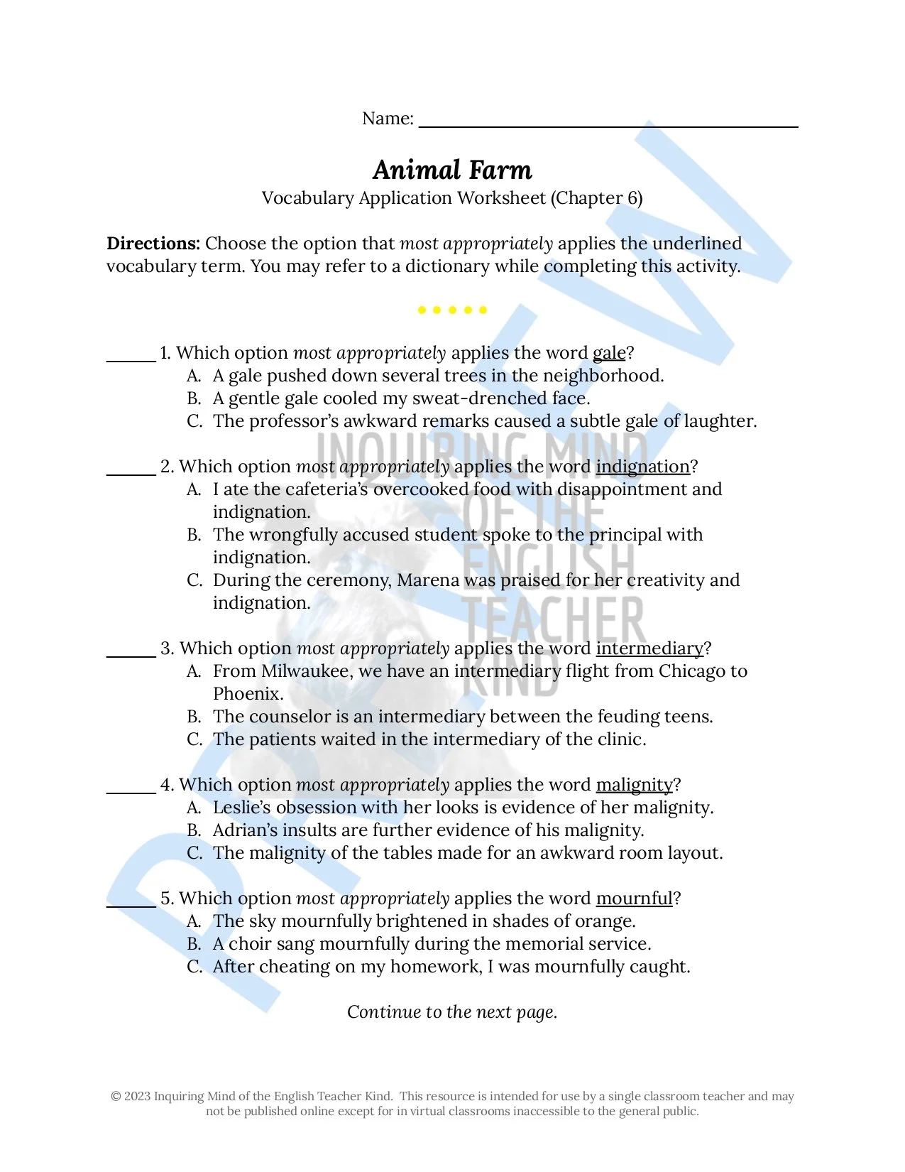 Grammar Practice Worksheet on Misplaced and Dangling Modifiers for High ...