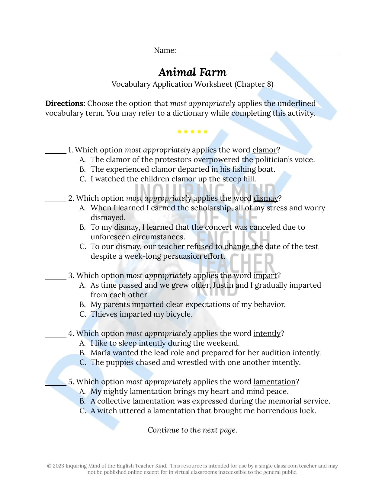 Grammar Practice Worksheet on Misplaced and Dangling Modifiers for High ...