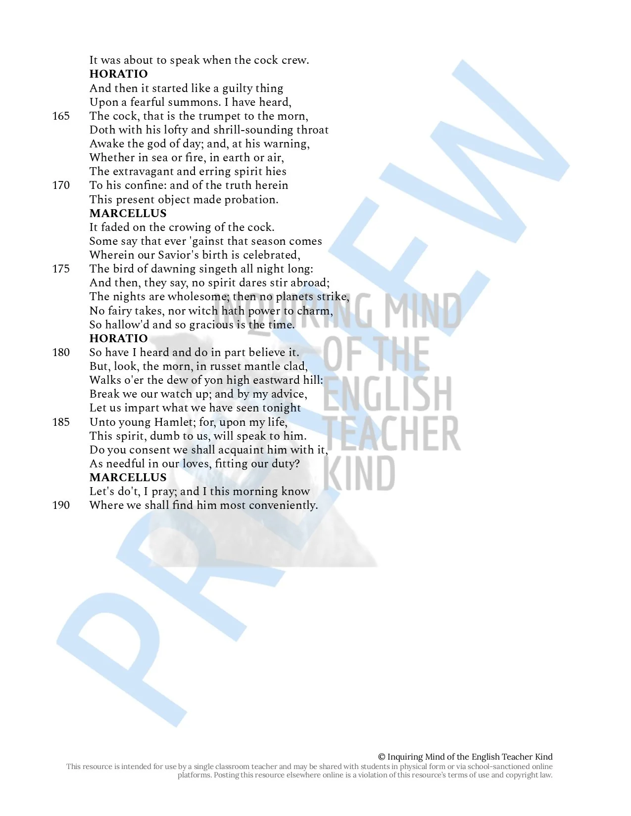 Hamlet Close Reading Analysis Worksheets and Answer Keys Bundle for ...