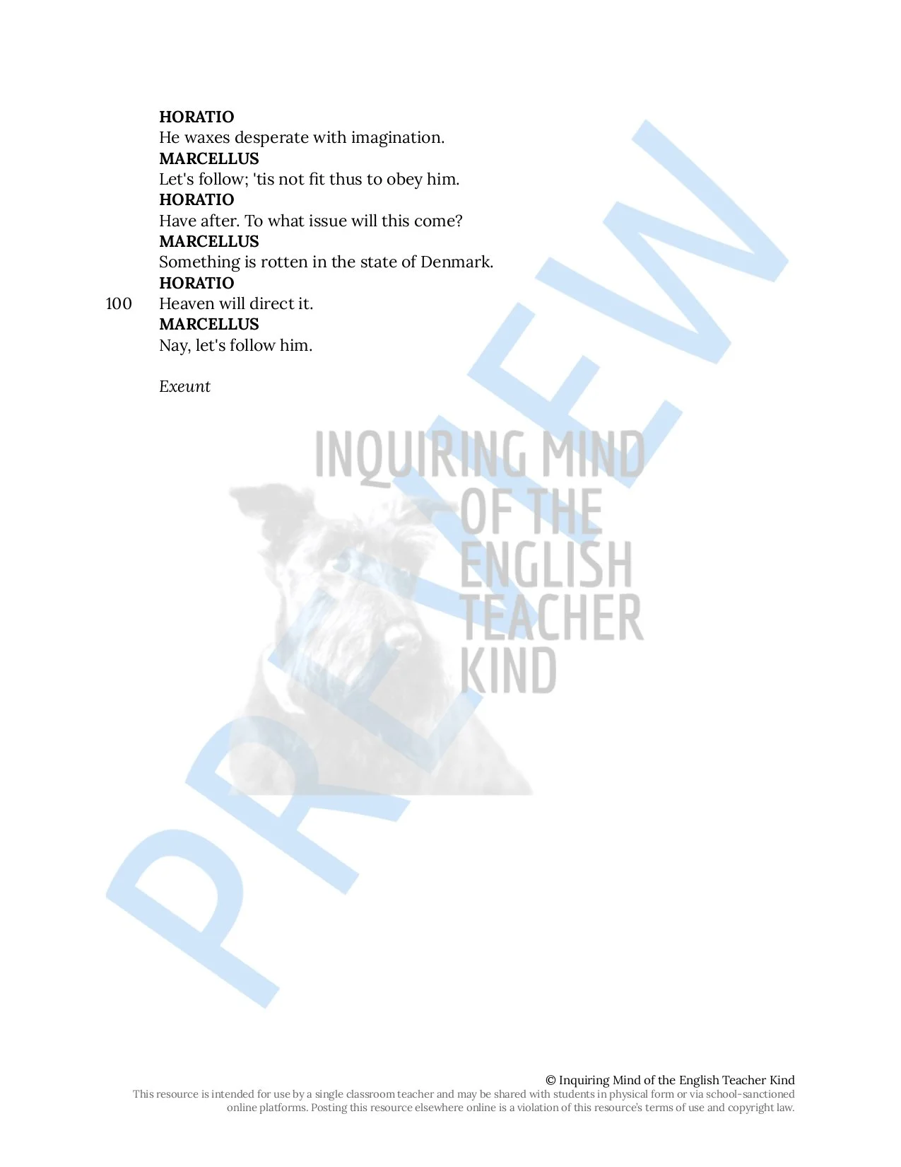Hamlet Close Reading Analysis Worksheets and Answer Keys Bundle for ...