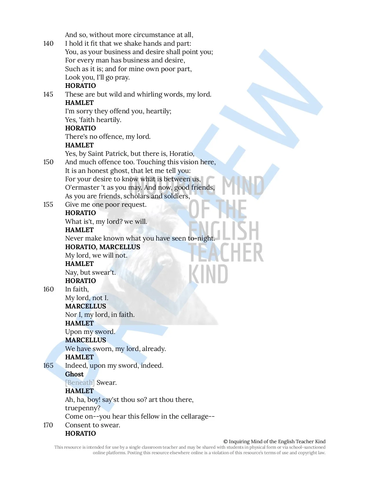 Hamlet Close Reading Analysis Worksheets and Answer Keys Bundle for ...