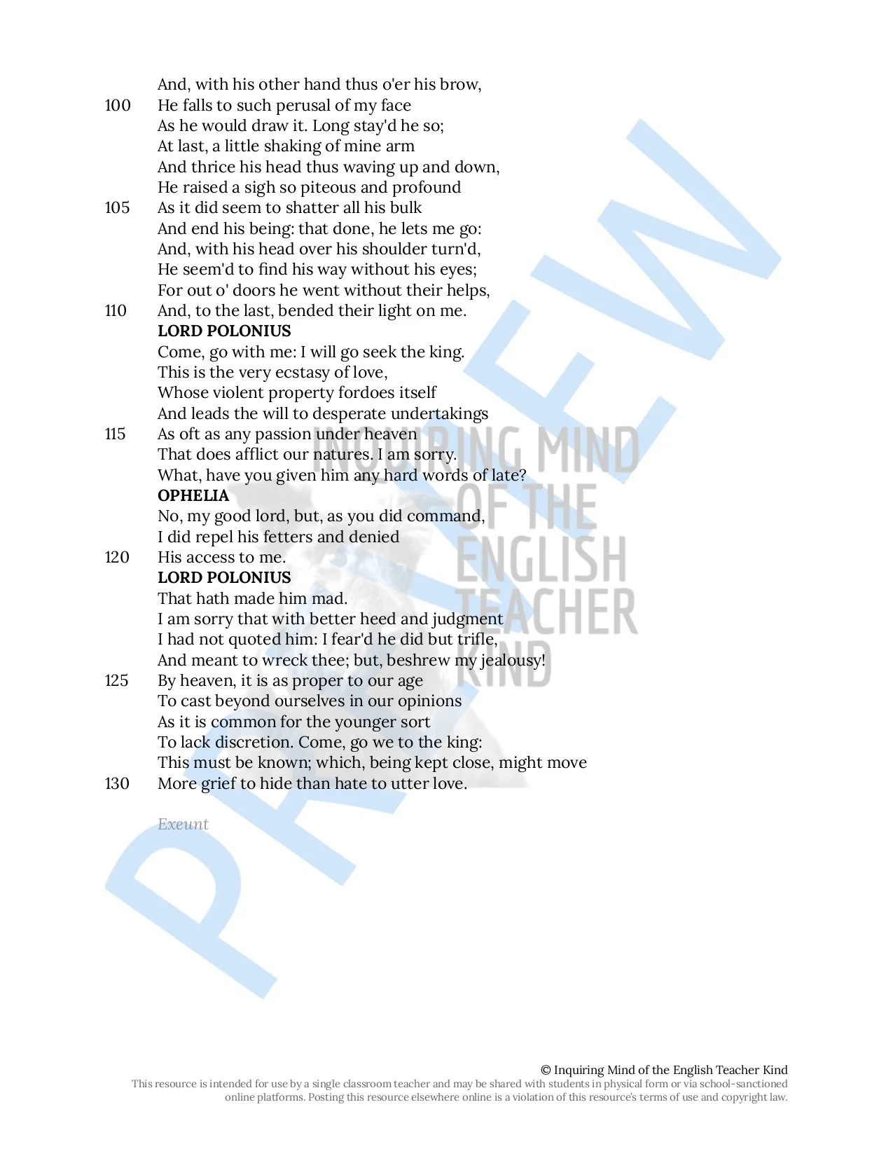 Hamlet Close Reading Analysis Worksheets and Answer Keys Bundle for ...