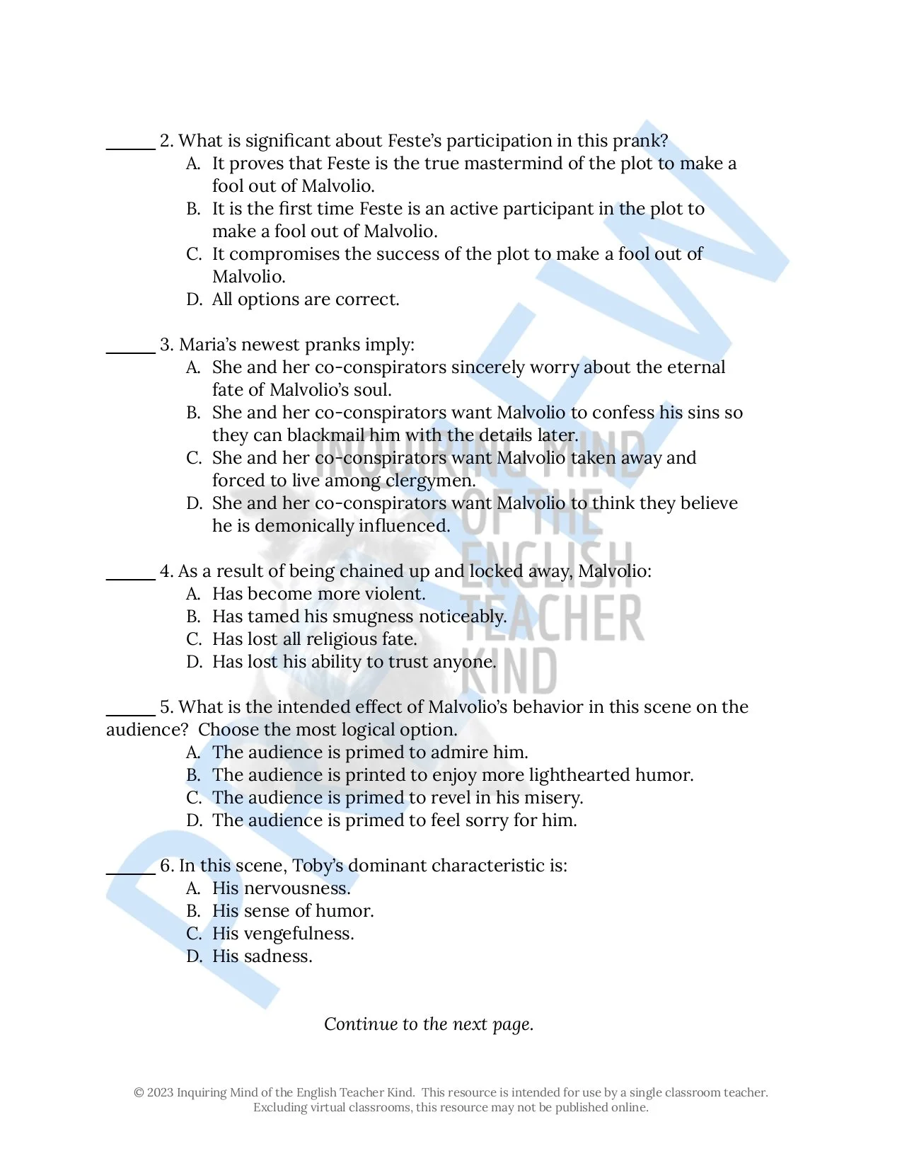 Twelfth Night Close Reading Analysis Worksheets Bundle with Answer Keys ...