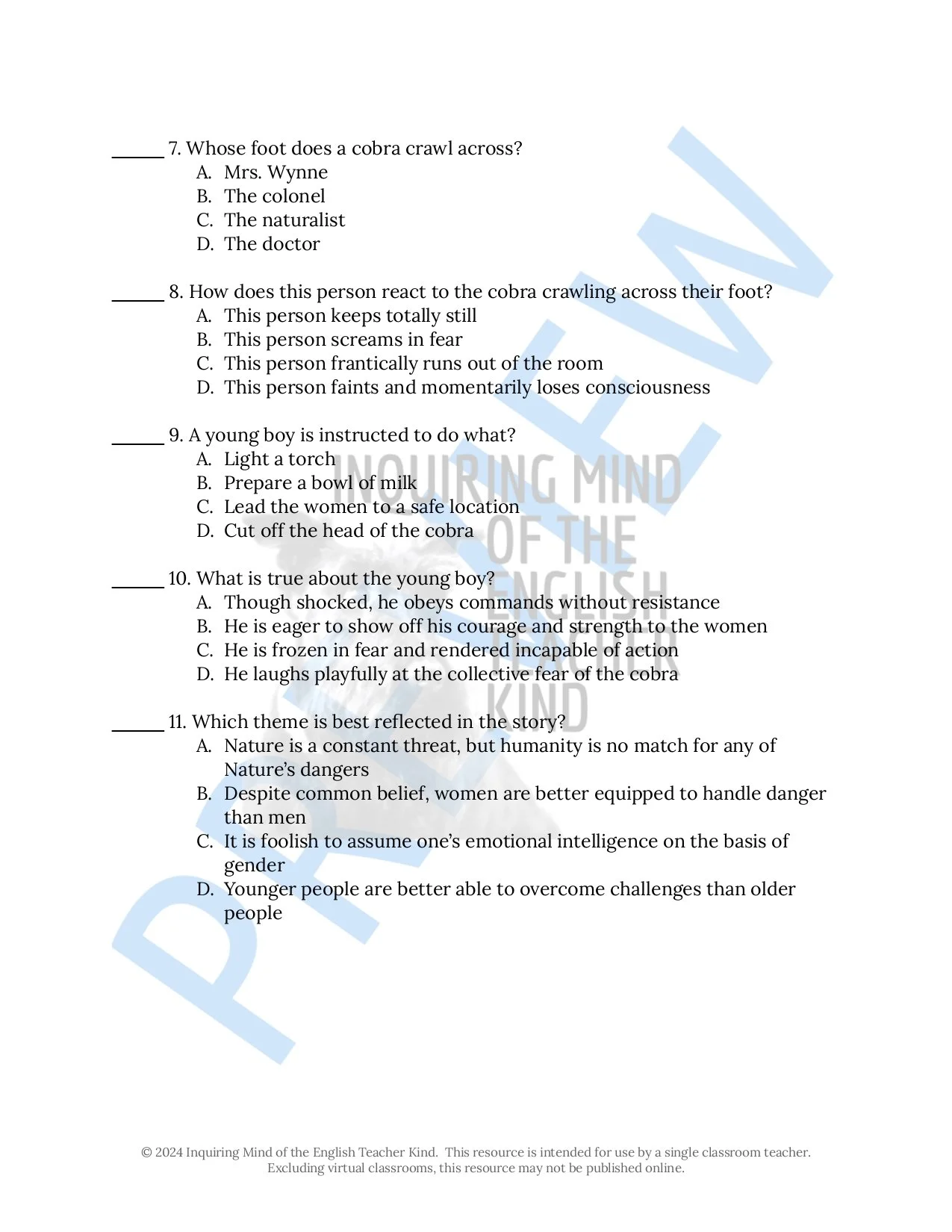 "The Dinner Party" by Mona Gardner Quiz, Close Reading, and Vocabulary ...