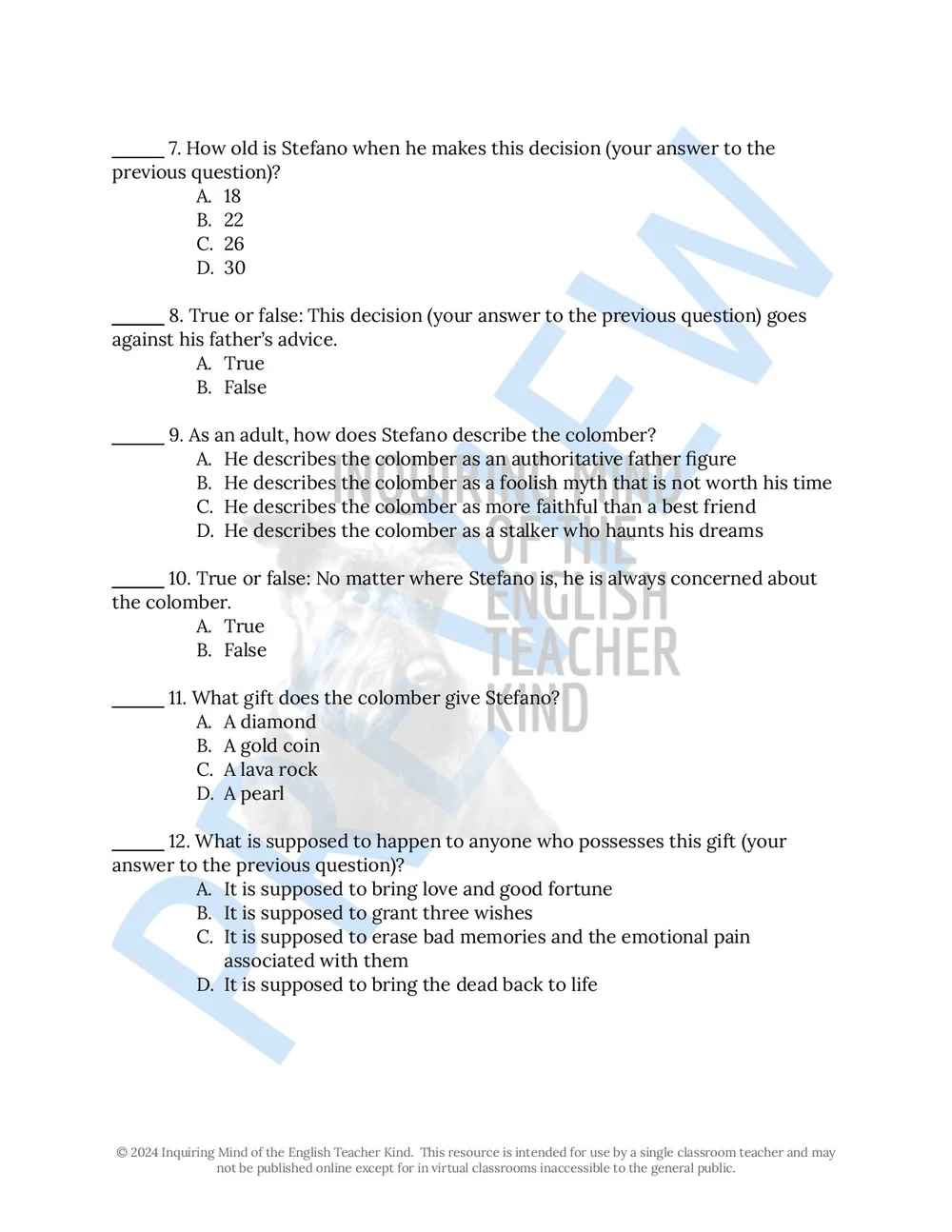 "The Little Mermaid" Quiz, Close Reading Activities, and Vocabulary ...