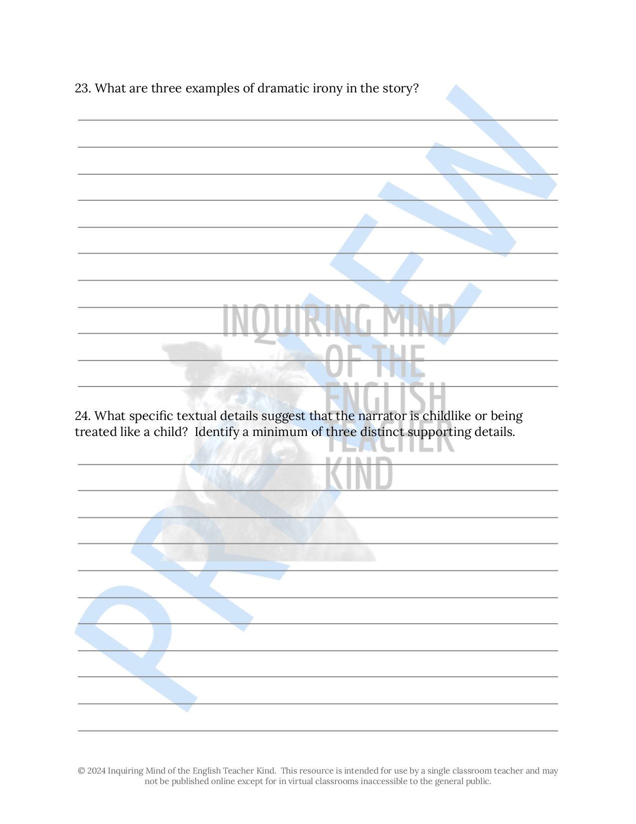 "The Yellow Wallpaper" Quiz, Close Reading, and Vocabulary Games Bundle ...
