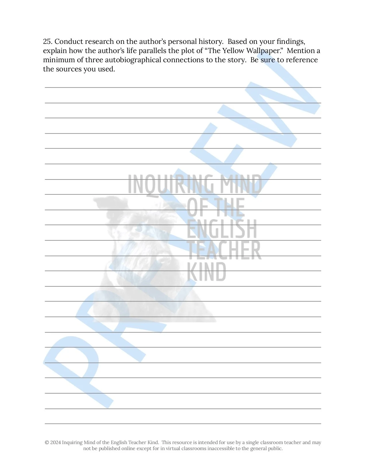 "The Yellow Wallpaper" Quiz, Close Reading, and Vocabulary Games Bundle ...