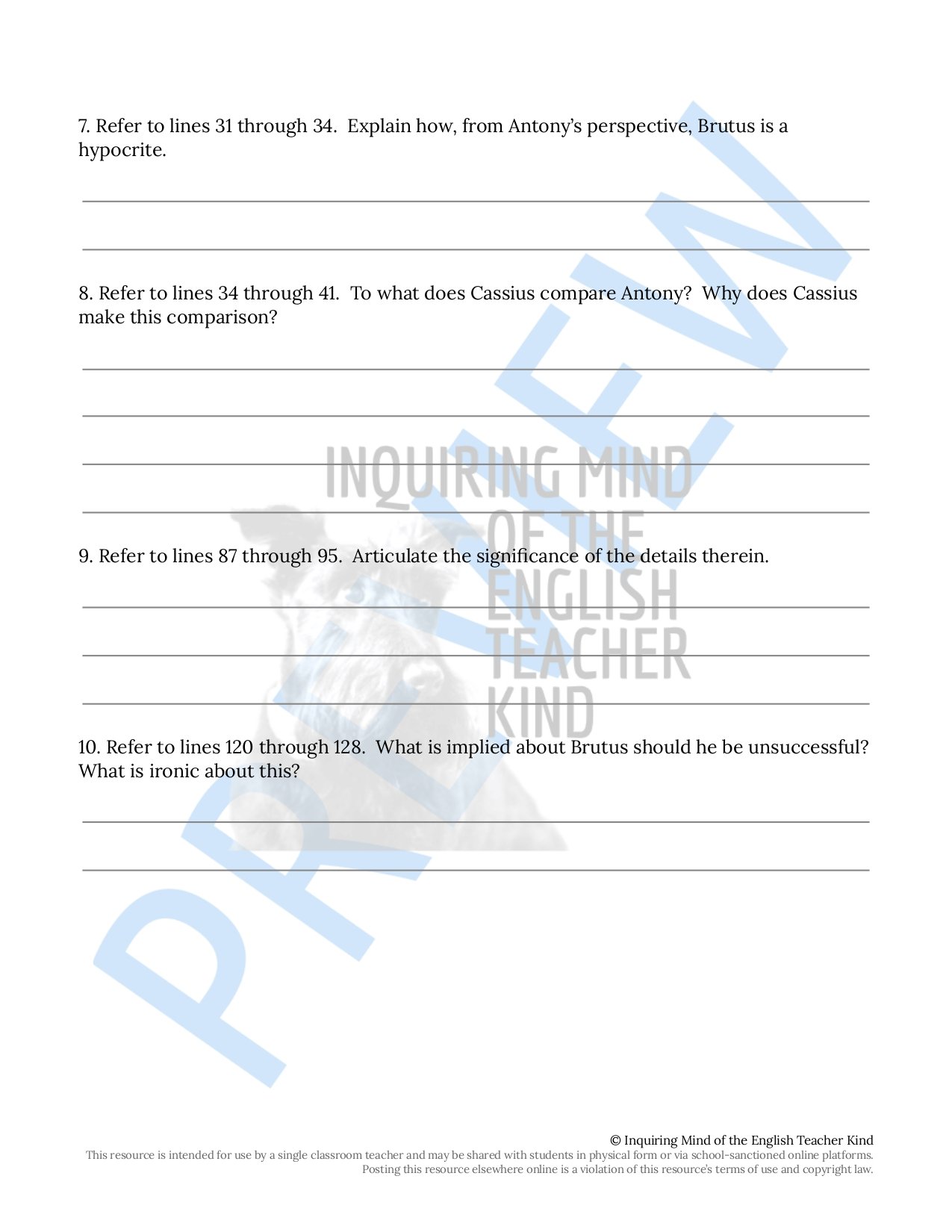 Julius Caesar Quizzes, Close Reading Worksheets, Vocabulary Games, and ...