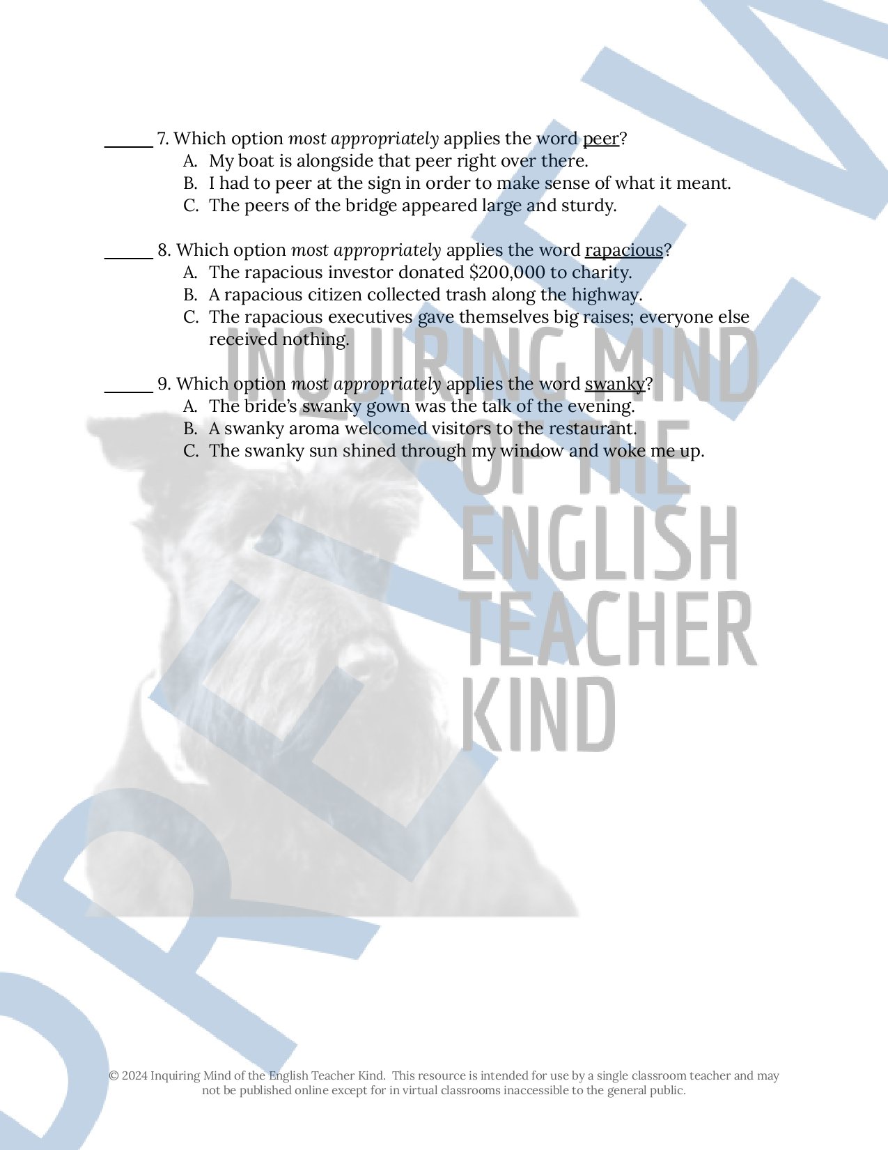 "The Landlady" by Roald Dahl Quiz, Close Reading Worksheet, and ...