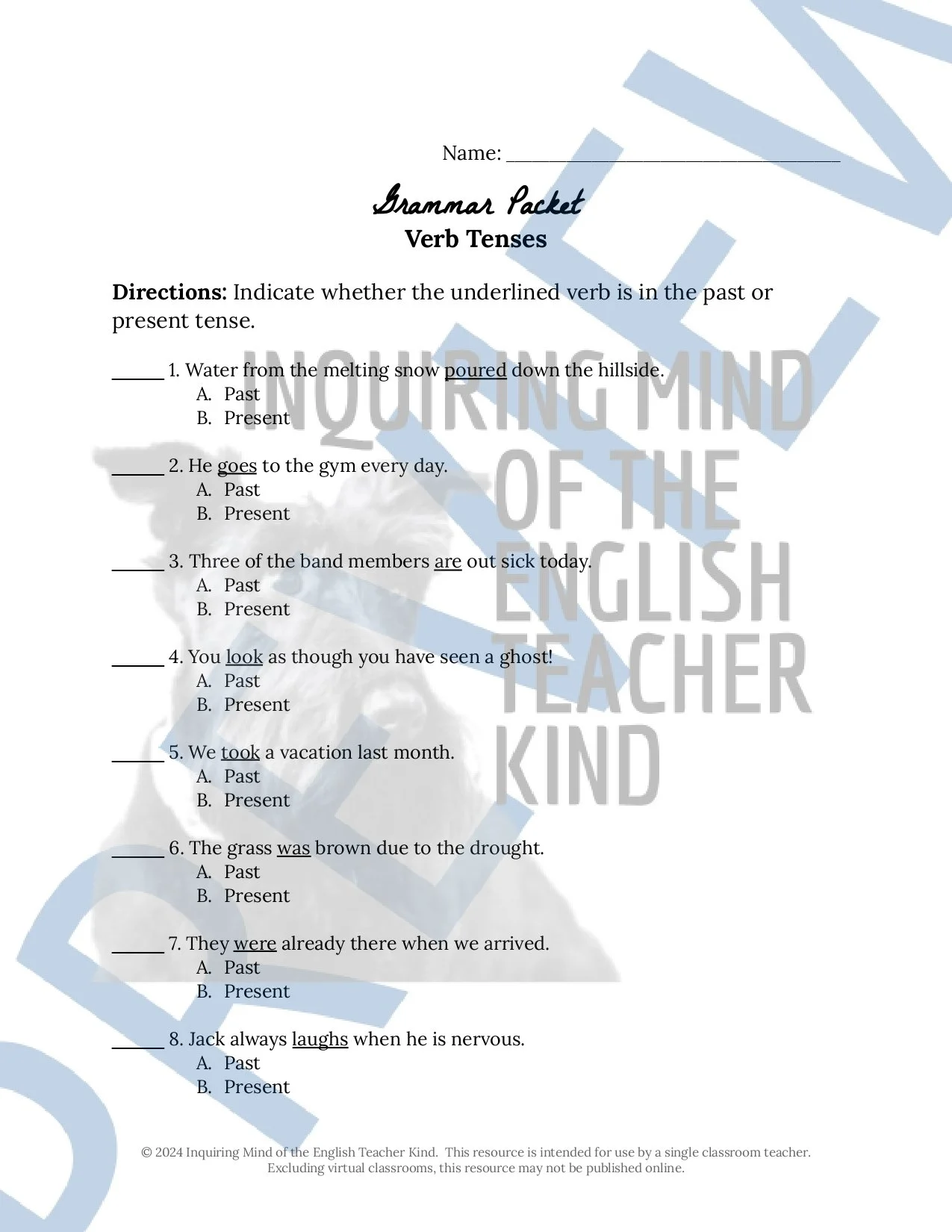 Grammar Practice Worksheet on Pronoun-Antecedent Agreement for High ...