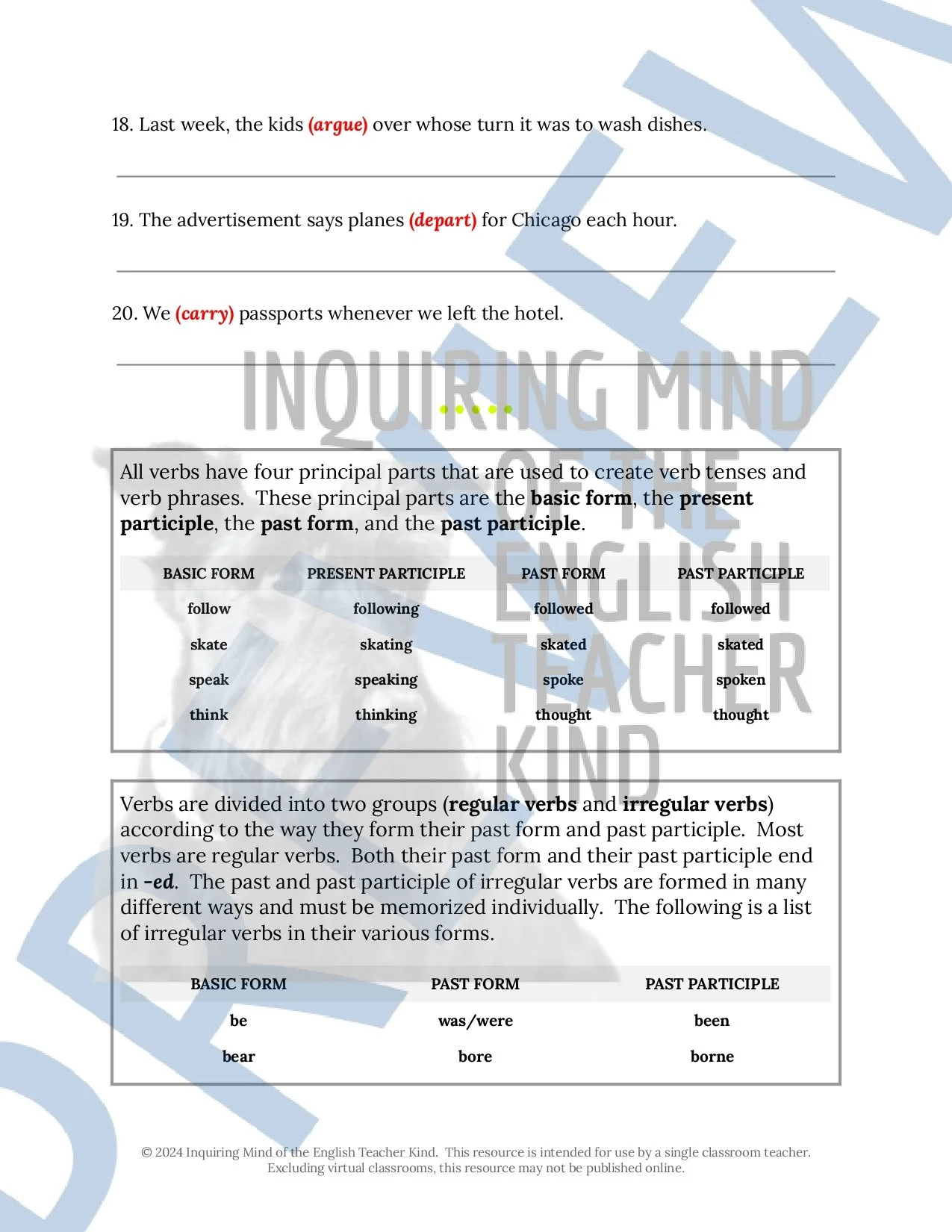 Grammar Practice Worksheet on Pronoun-Antecedent Agreement for High ...