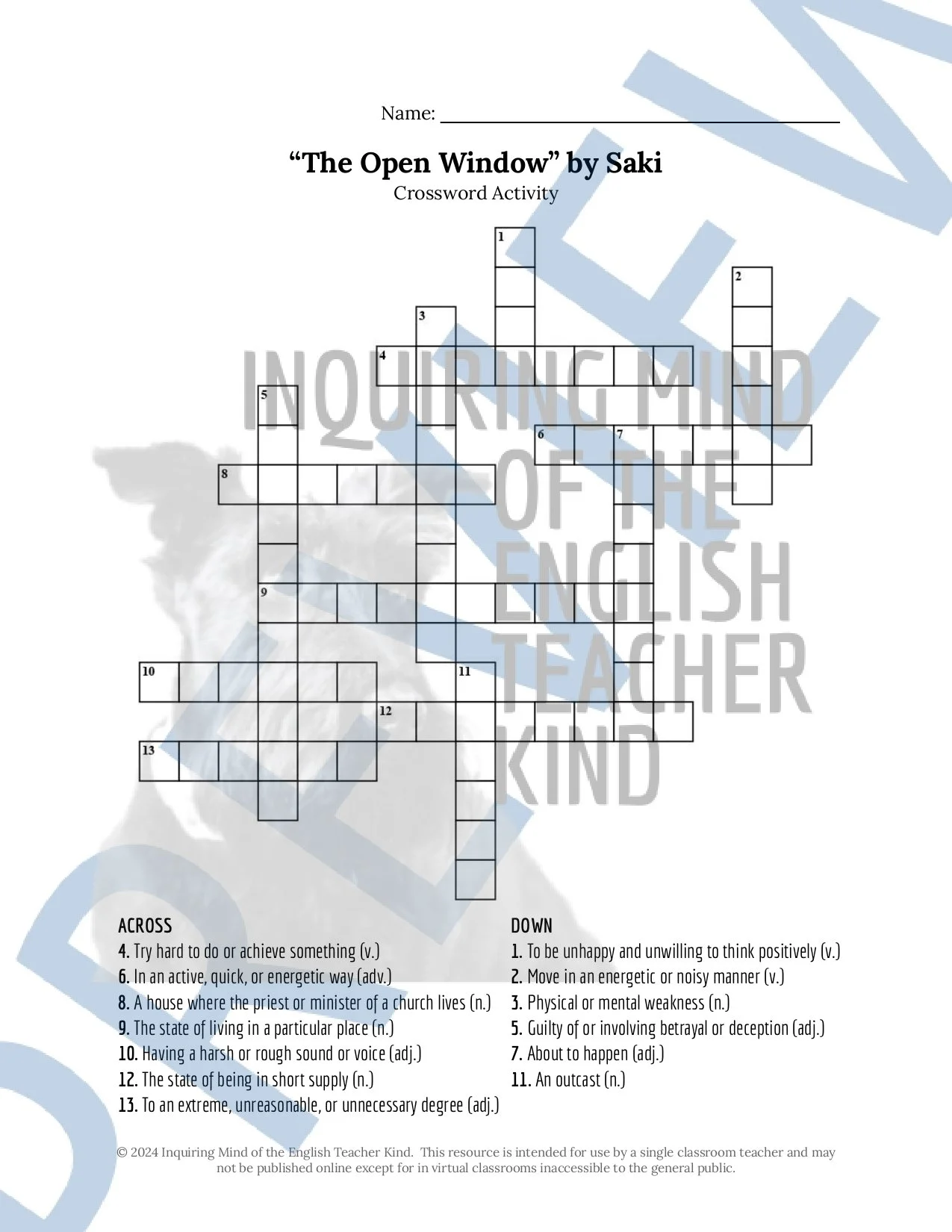 Short Stories by Saki - Quizzes, Close Reading Activities, and ...