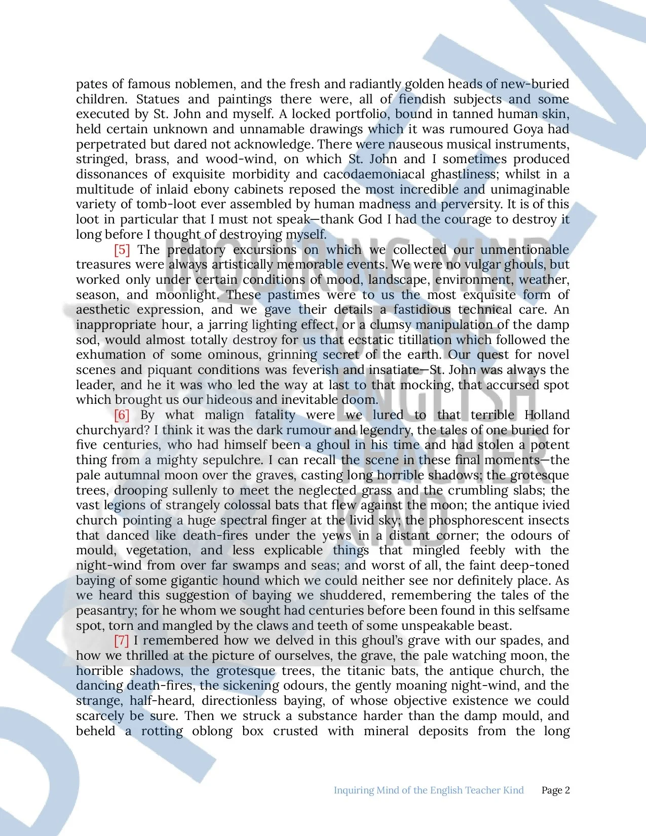 "The Hound" by H.P. Lovecraft Quiz, Close Reading Worksheet, and ...