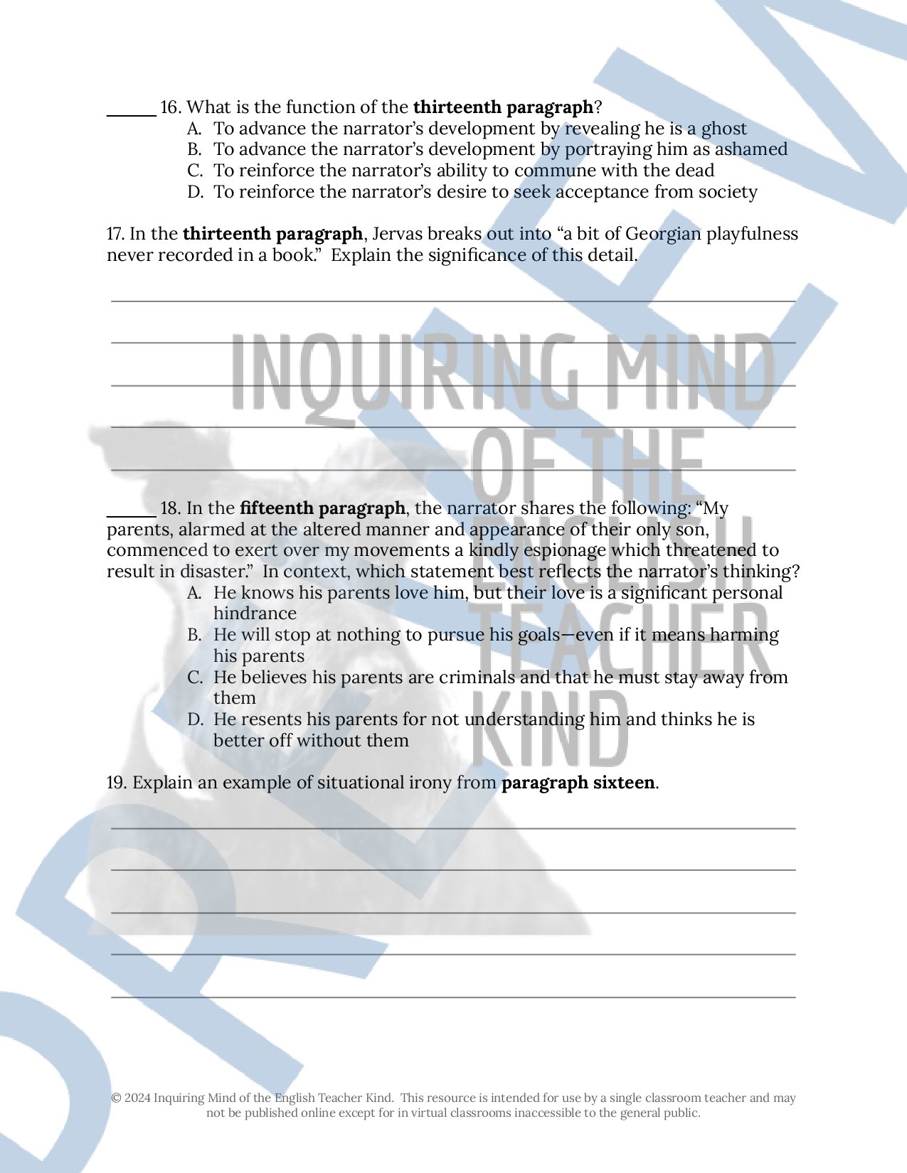"The Tomb" by H.P. Lovecraft Quiz, Close Reading Activity, and ...