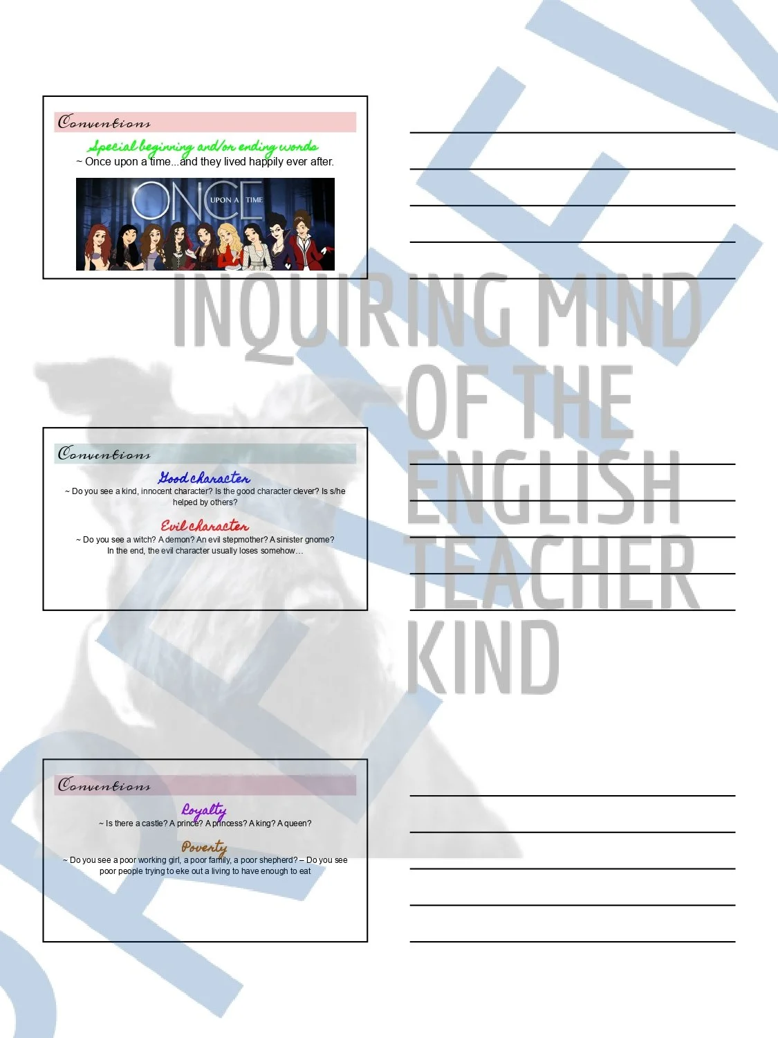 High School Creative Writing Unit Plan for Modified and Modern Fairy ...