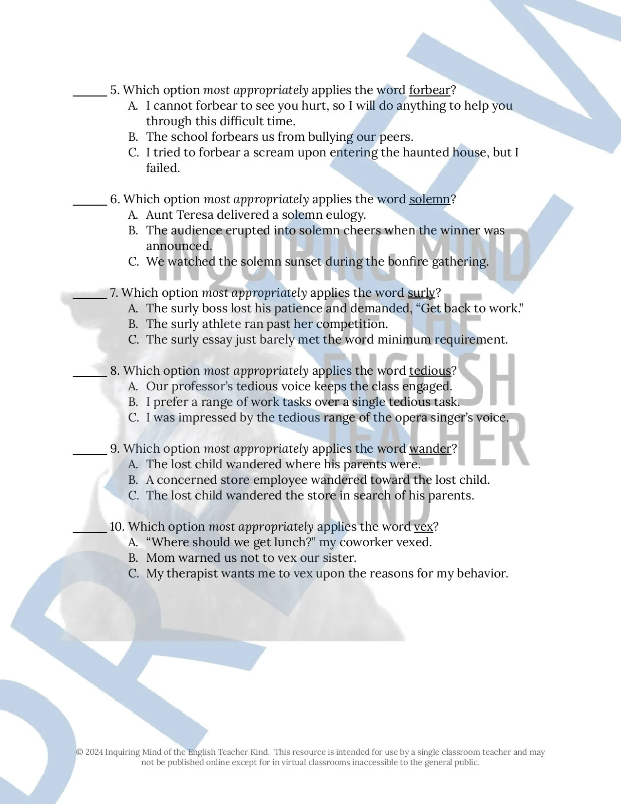 The Taming of the Shrew Quiz, Close Reading Worksheets, Vocab Games ...