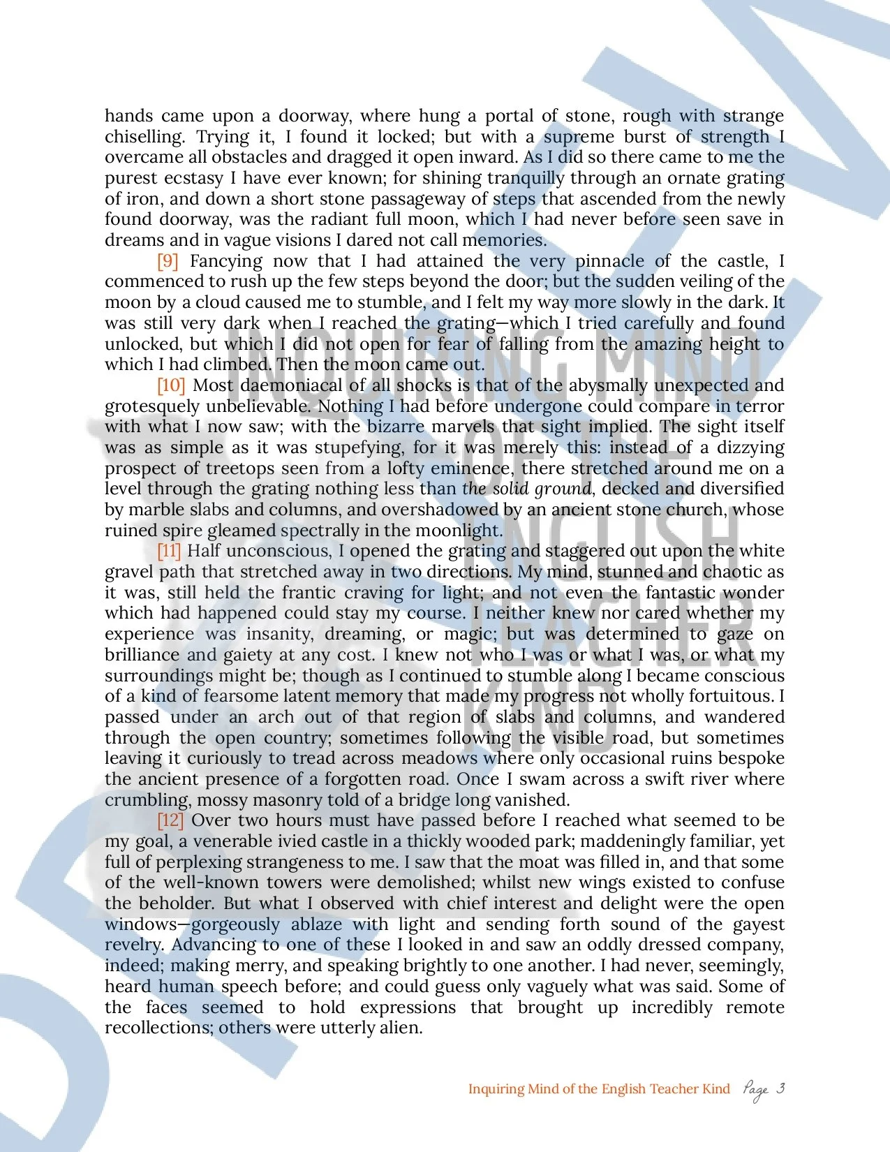 "The Outsider" by H.P. Lovecraft Quiz, Close Reading Worksheets, and ...