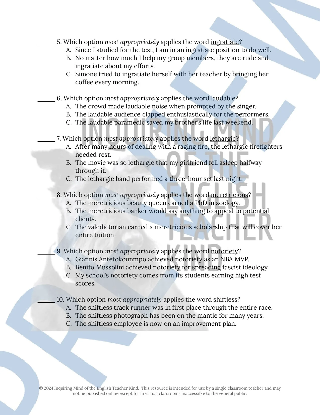 The Great Gatsby by F. Scott Fitzgerald Vocabulary Development Games ...