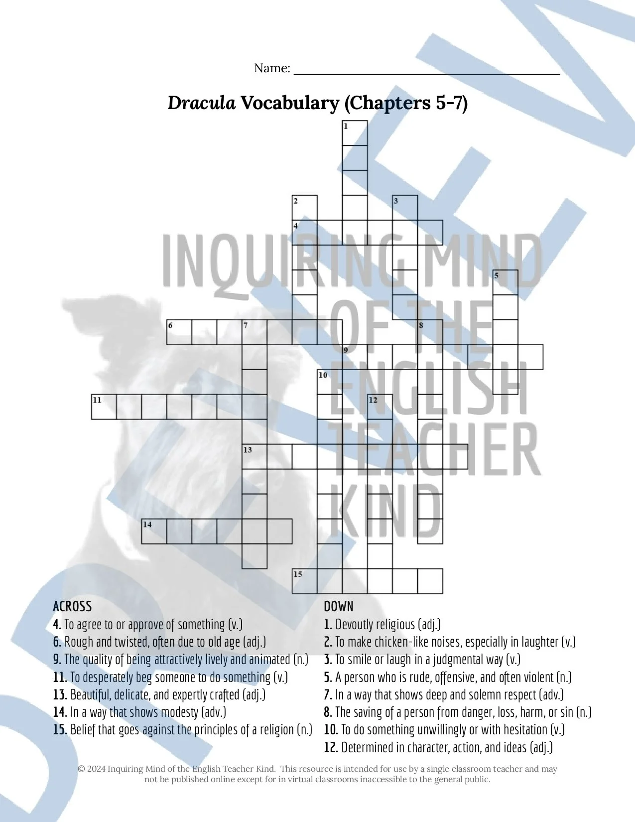 Dracula by Bram Stoker Chapters 5-7 Quiz, Close Reading Worksheets, and ...