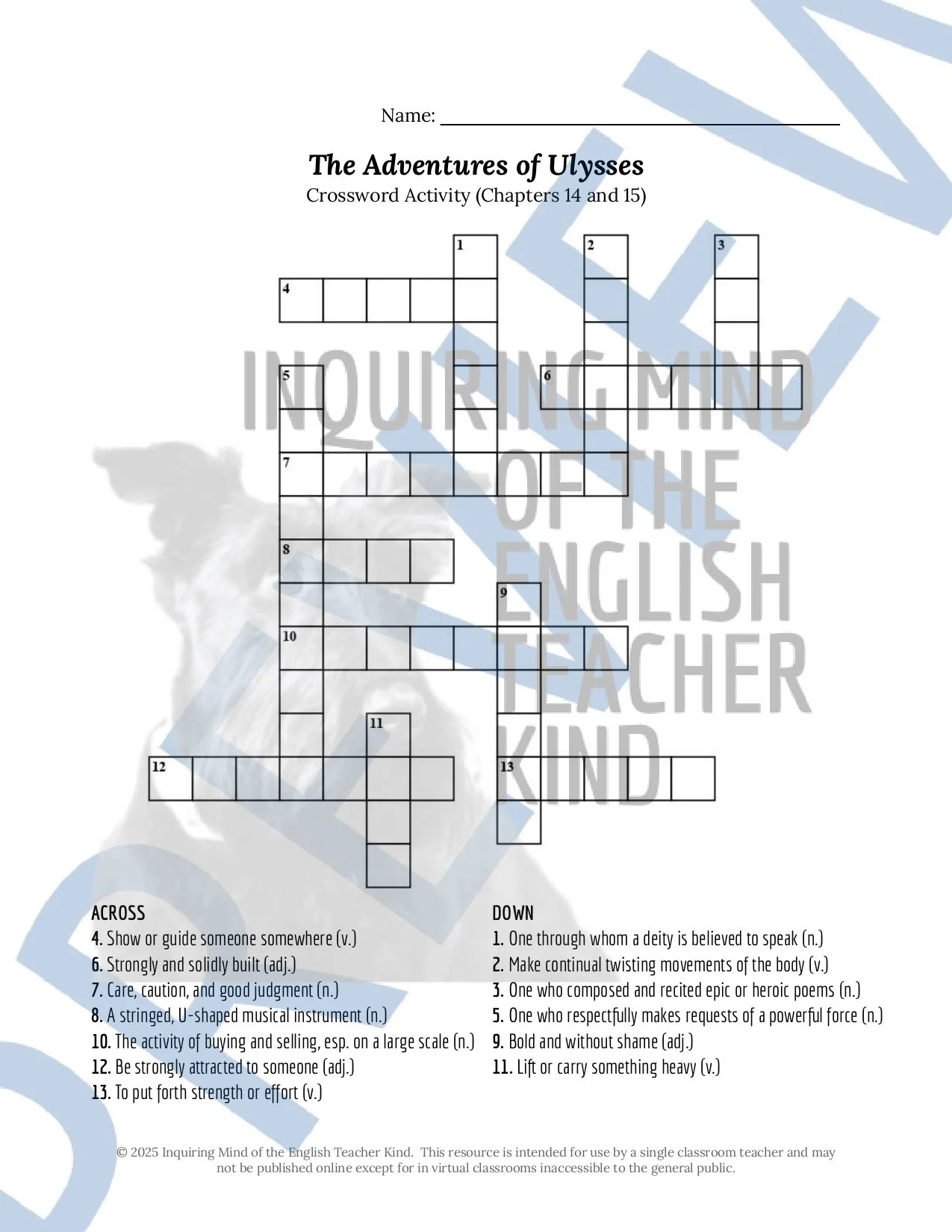 The Adventures of Ulysses Bundle of Quizzes, Close Reading Activities ...