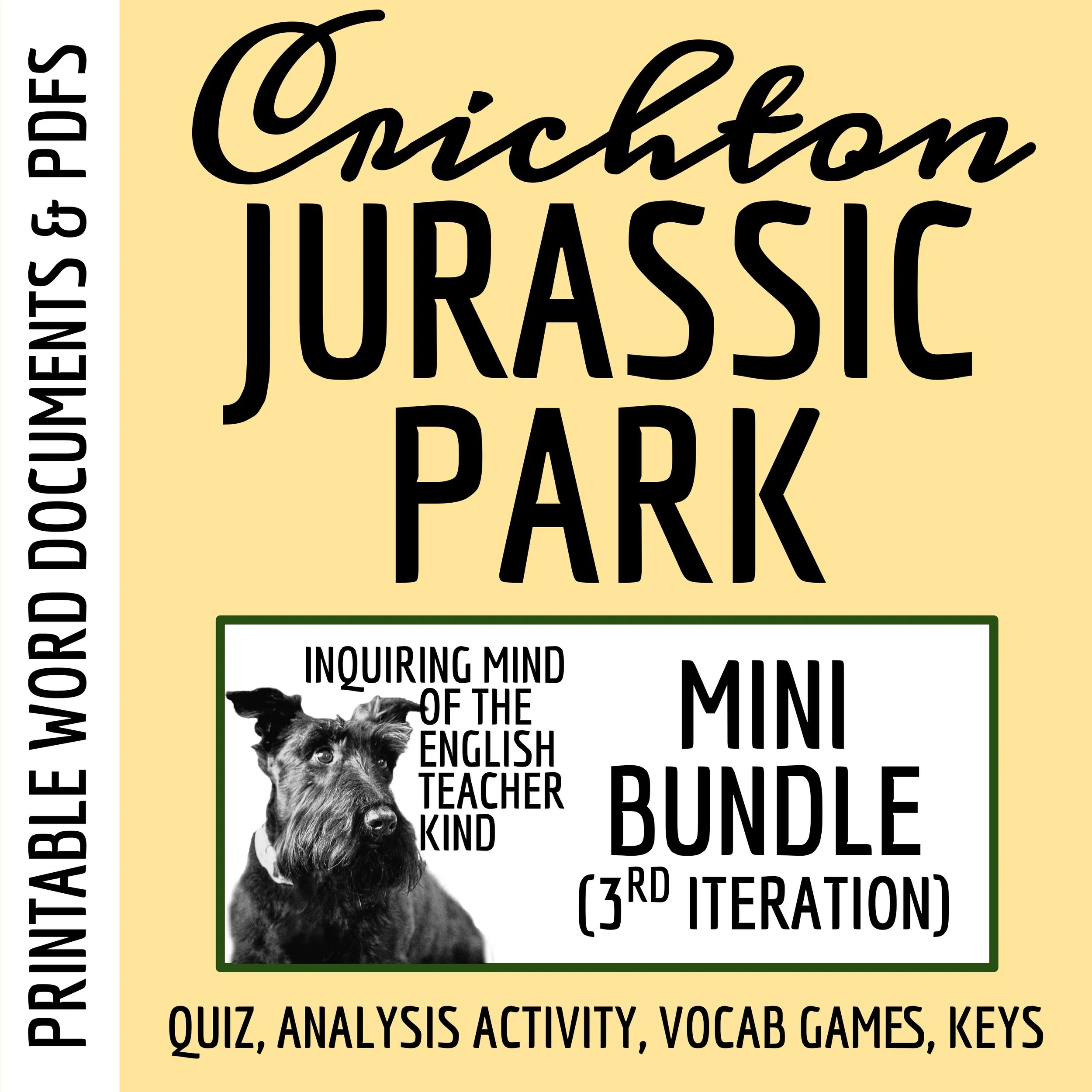 Jurassic Park by Michael Crichton Third Iteration Quiz, Analysis ...