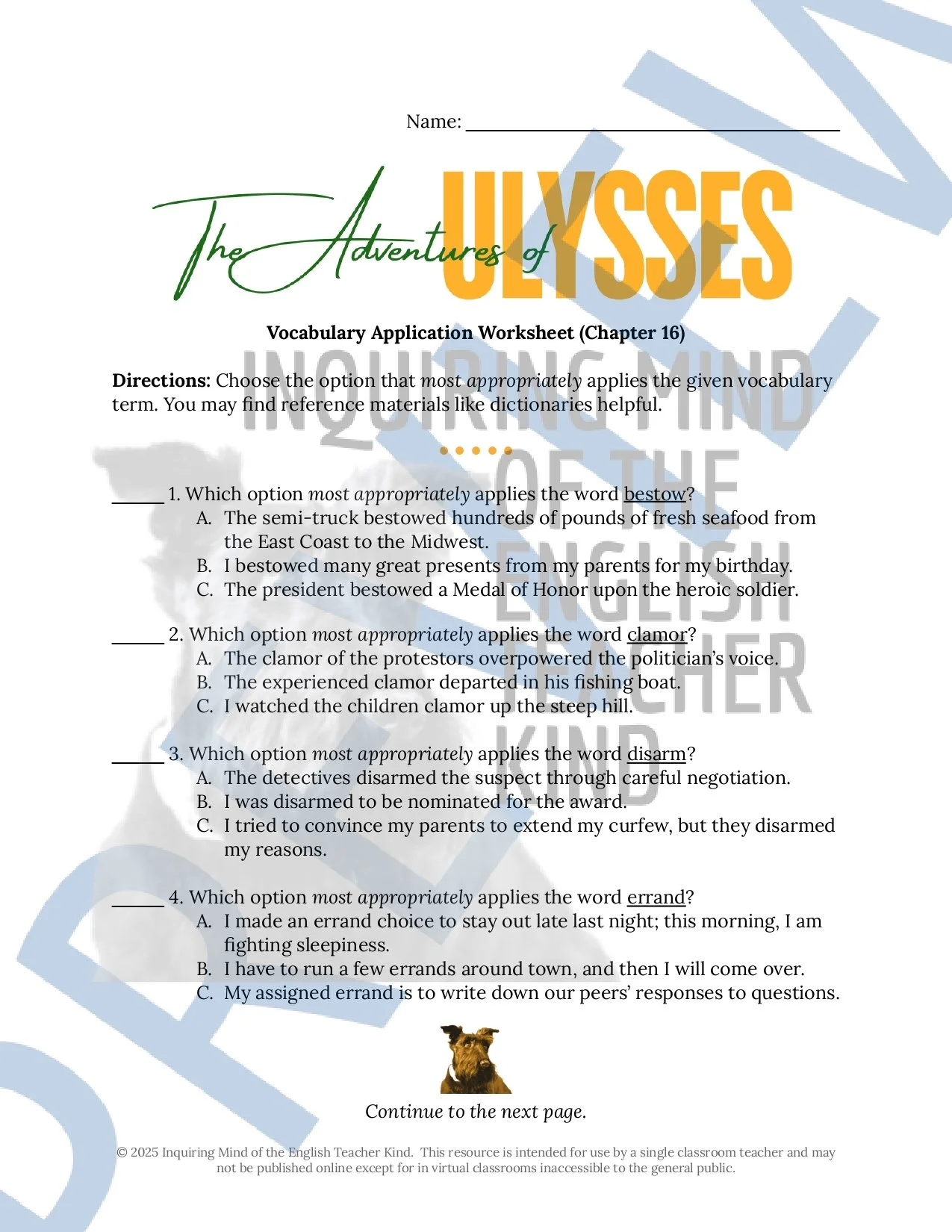 The Adventures of Ulysses Bundle of Quizzes, Close Reading Activities ...