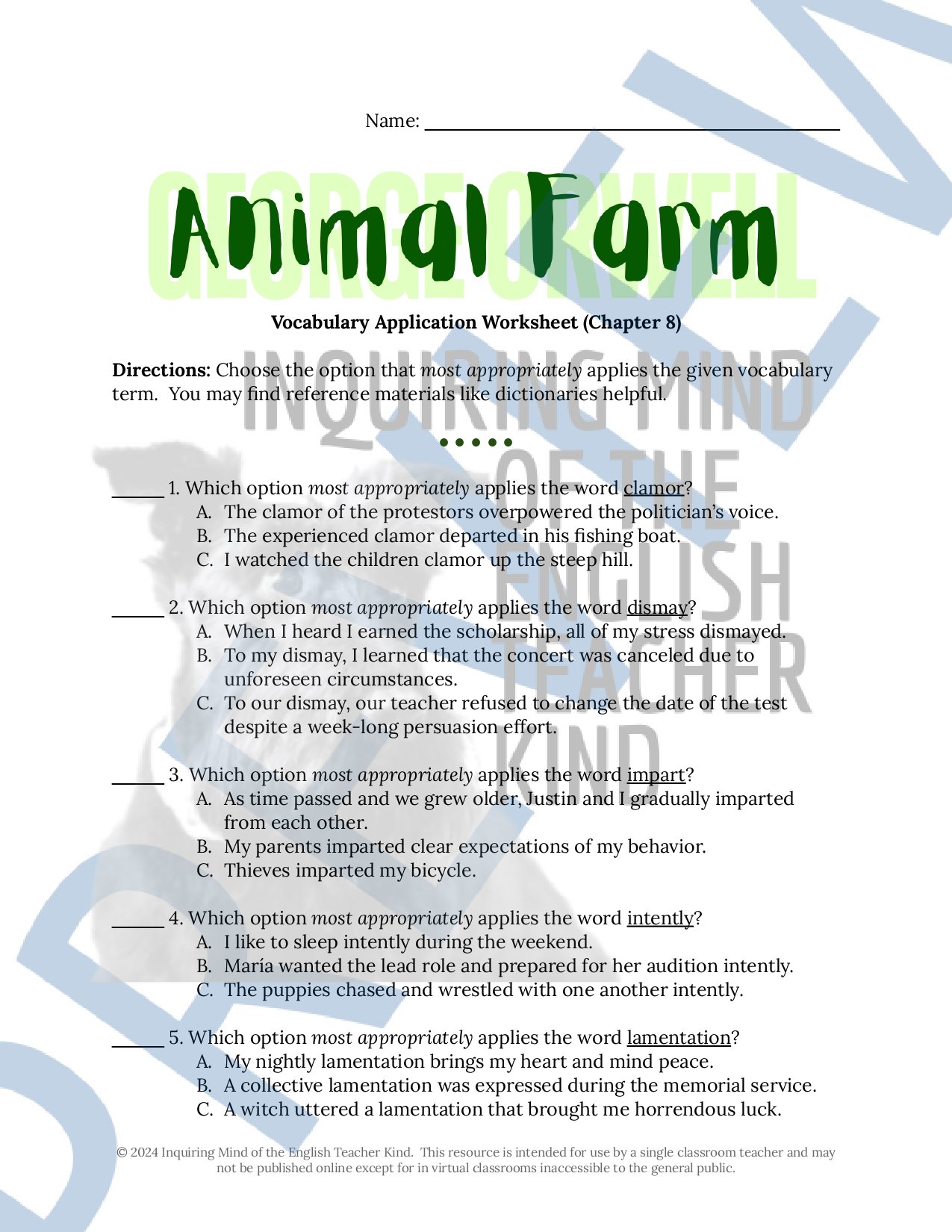 Animal Farm by George Orwell Quiz, Close Reading, and Summative Project ...