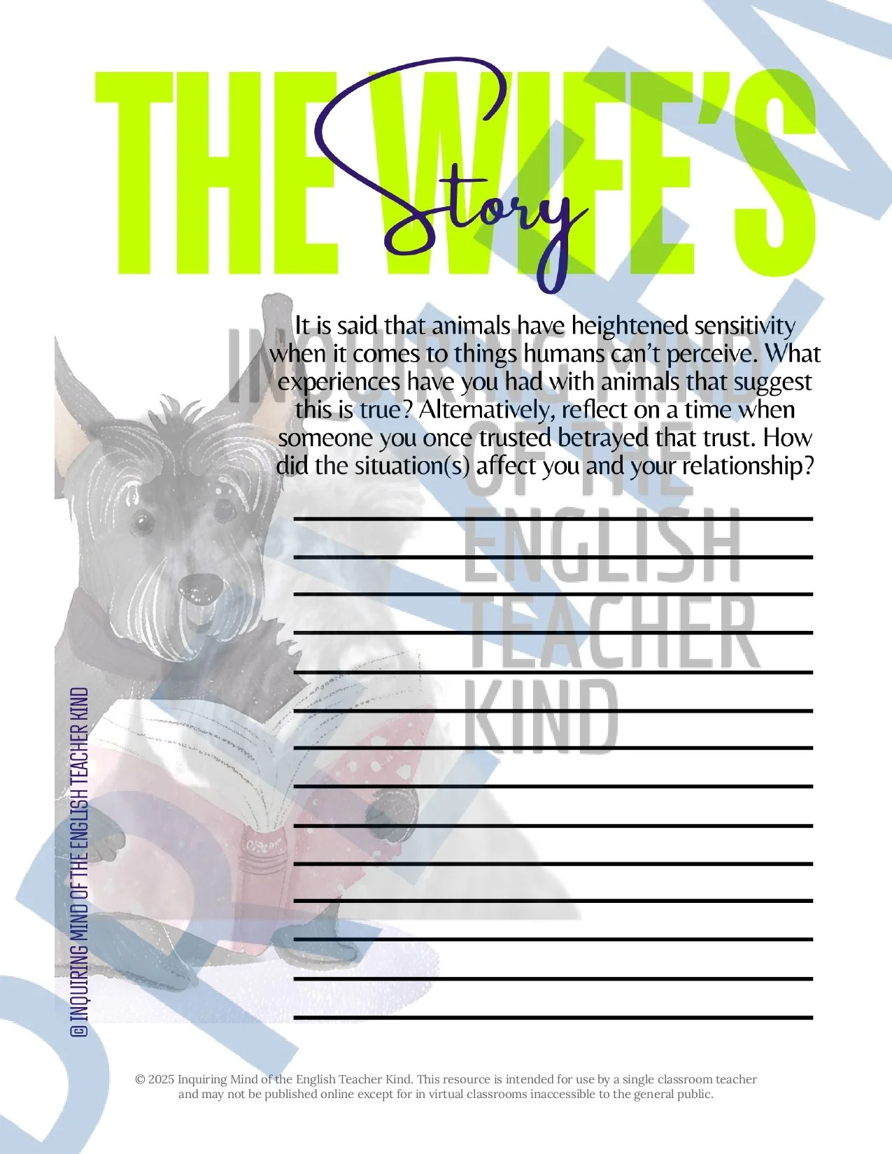 "The Wife's Story" by Ursula K. Le Guin Quiz and Close Reading ...