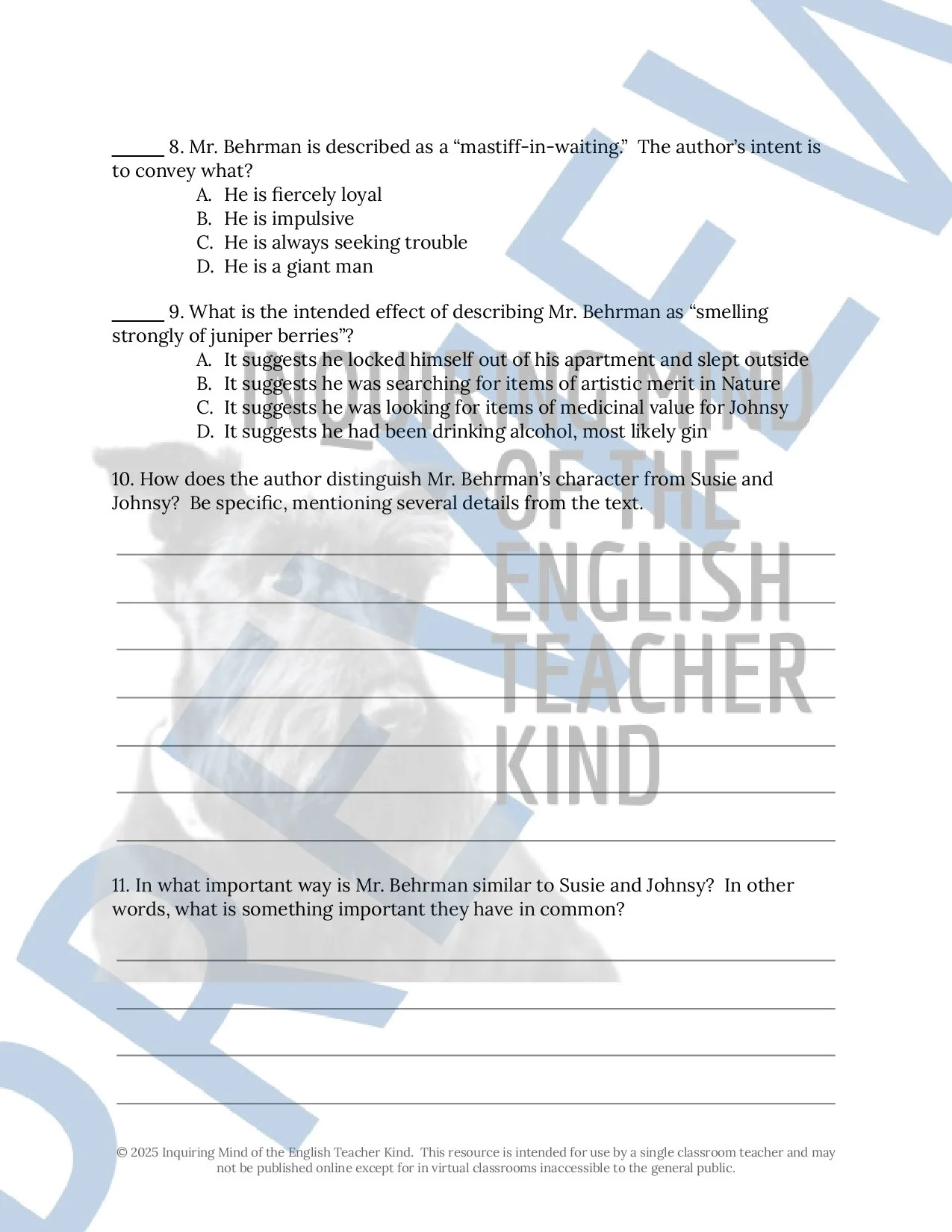 "The Last Leaf" by O. Henry Quiz, Close Reading, and Vocabulary Games ...