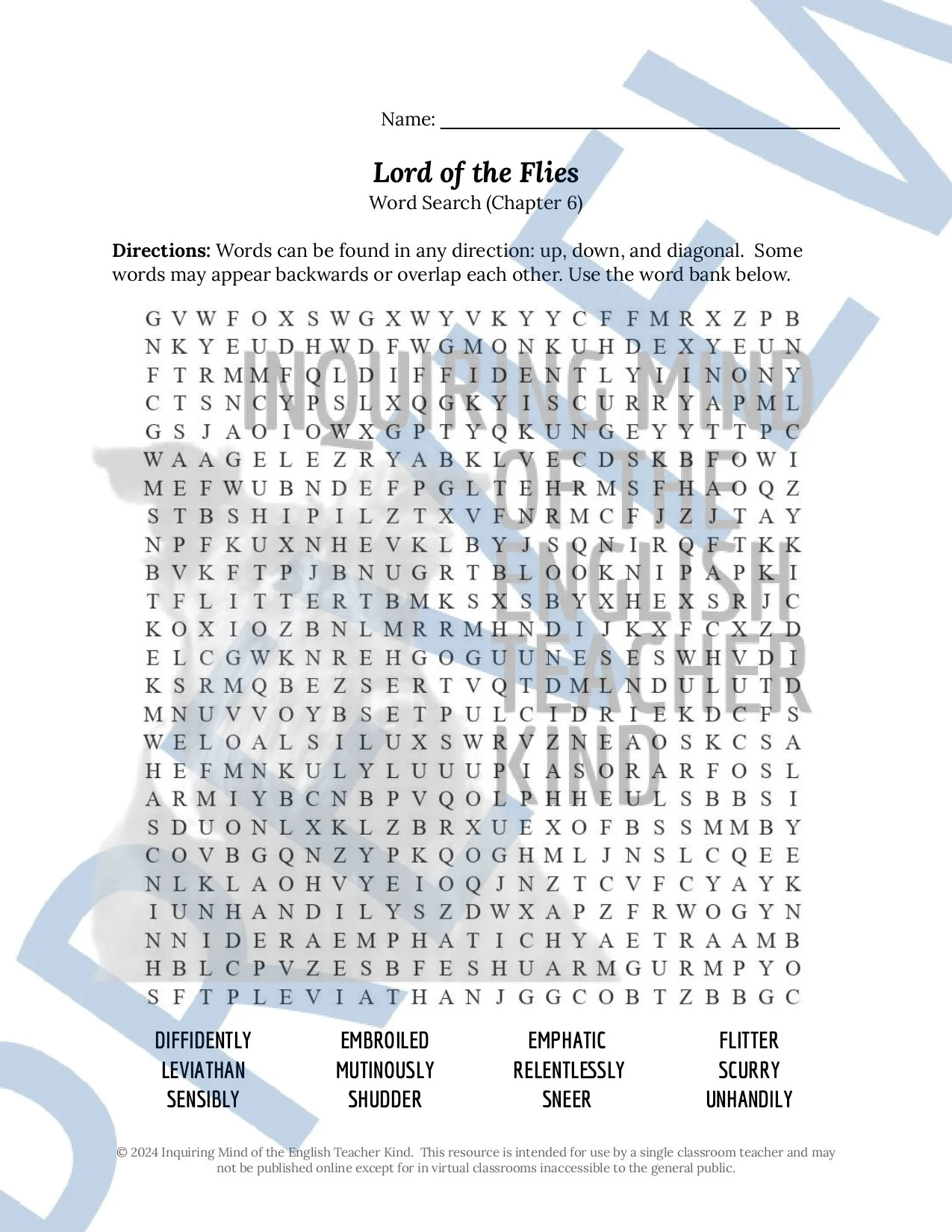 Lord of the Flies Chapter 6 Quiz, Close Reading, and Vocabulary Activities Bundle for High ...
