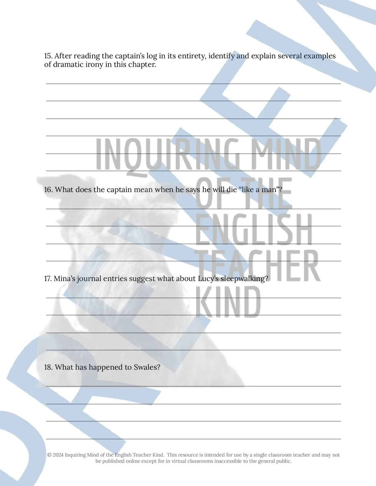 Dracula by Bram Stoker Chapters 5-7 Quiz, Close Reading Worksheets, and ...