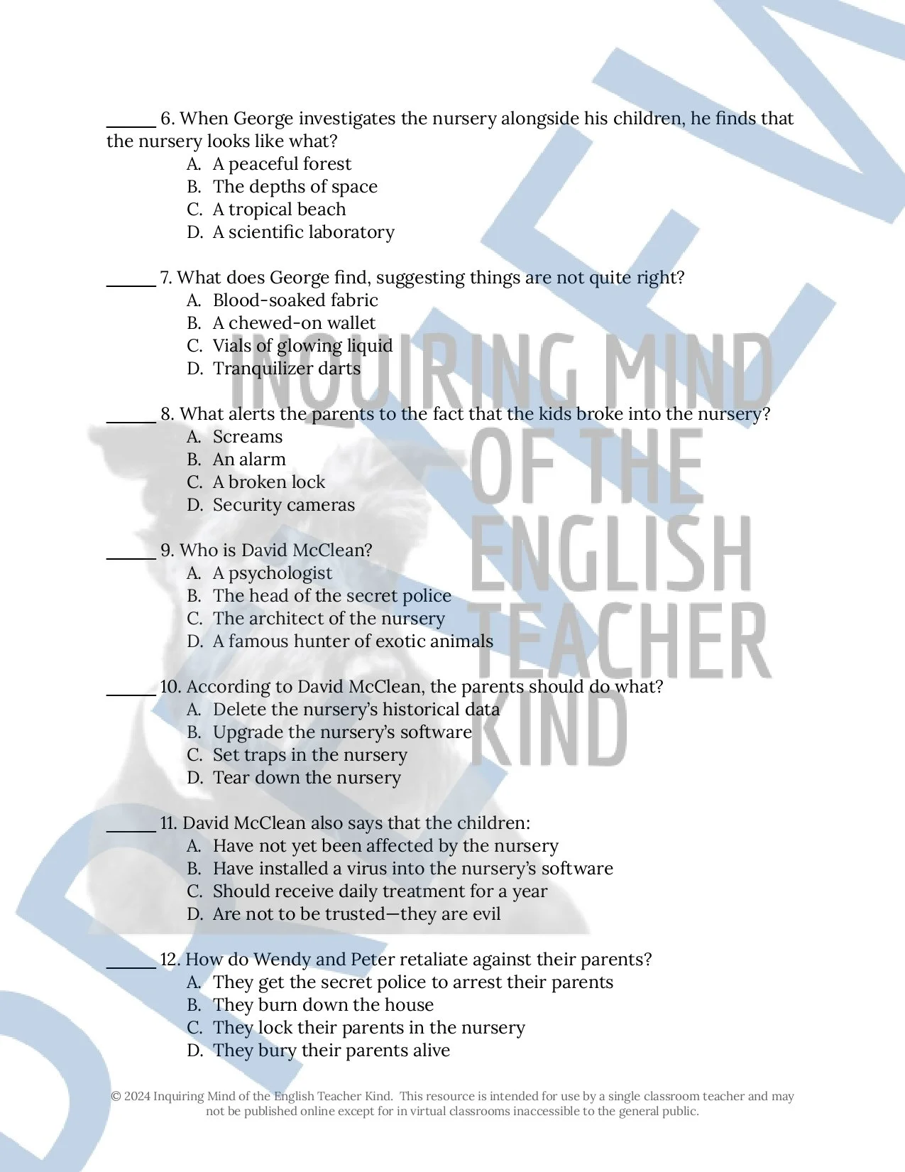 "The Veldt" by Ray Bradbury Quiz, Close Reading Worksheet, and ...
