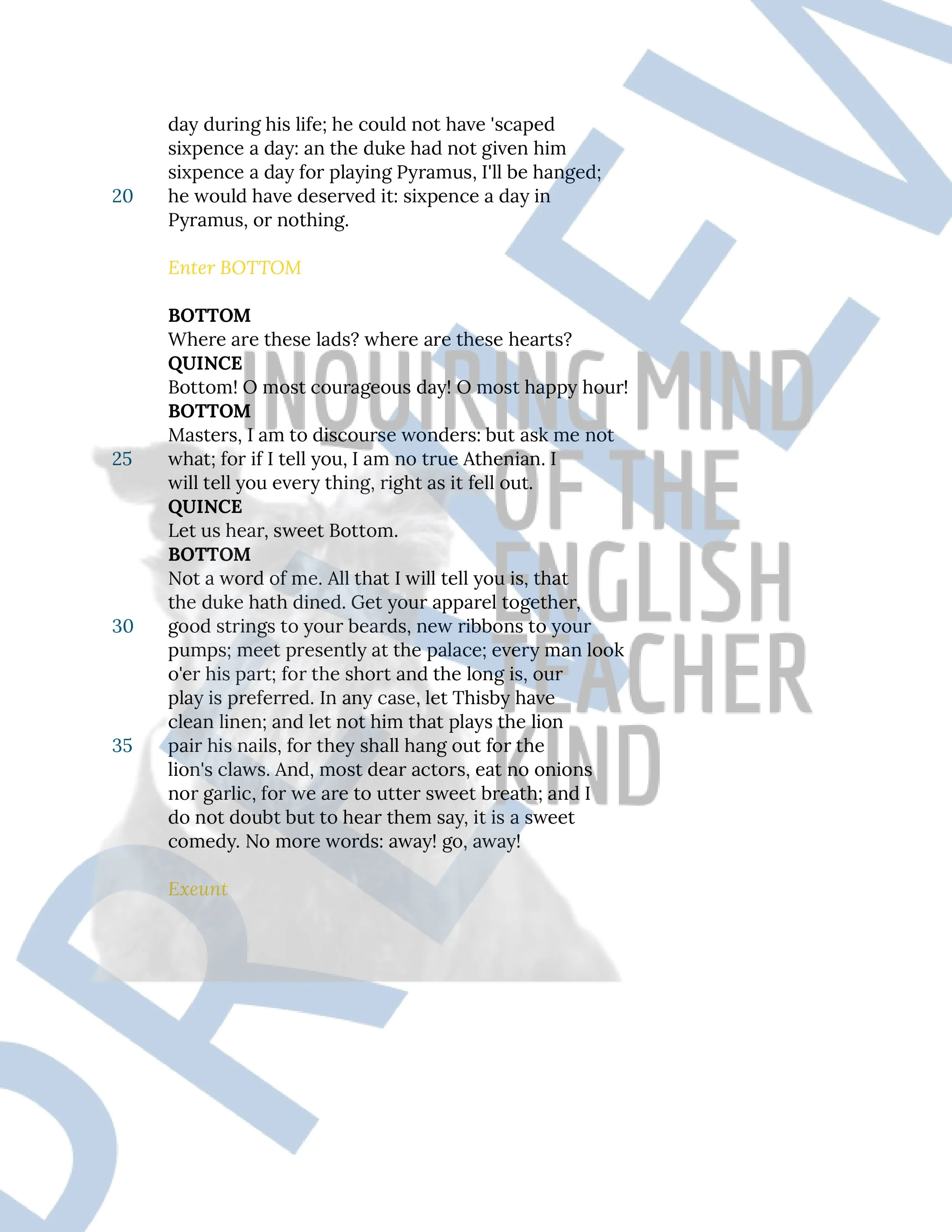Shakespeare's A Midsummer Night's Dream Quizzes, Analysis Worksheets ...