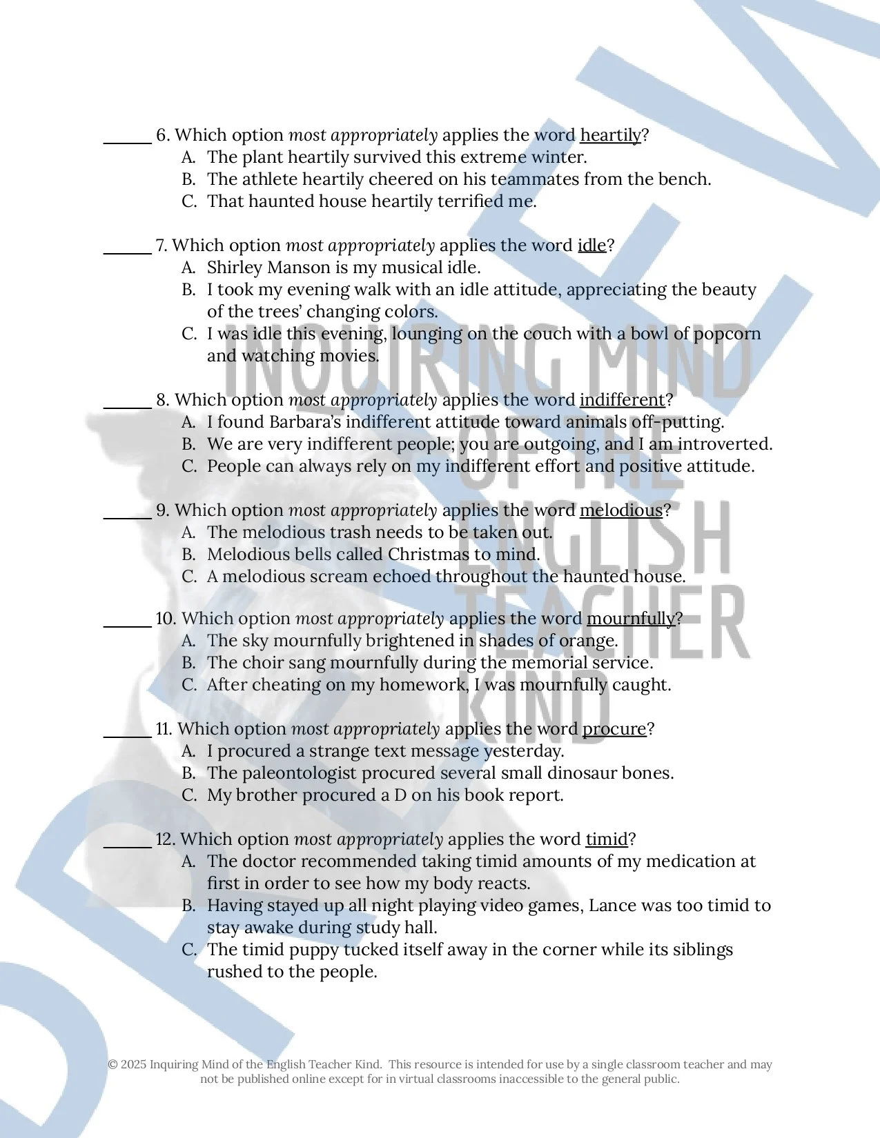 "The Little Mermaid" Quiz, Close Reading Activities, and Vocabulary ...