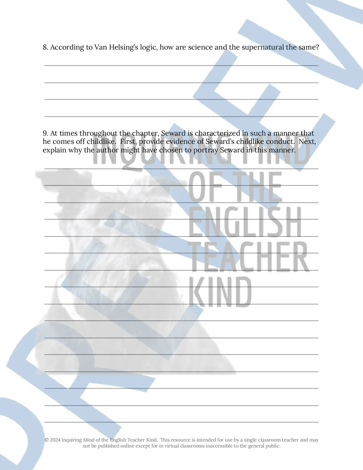 Dracula by Bram Stoker Chapters 14-17 Quiz, Close Reading Inference ...