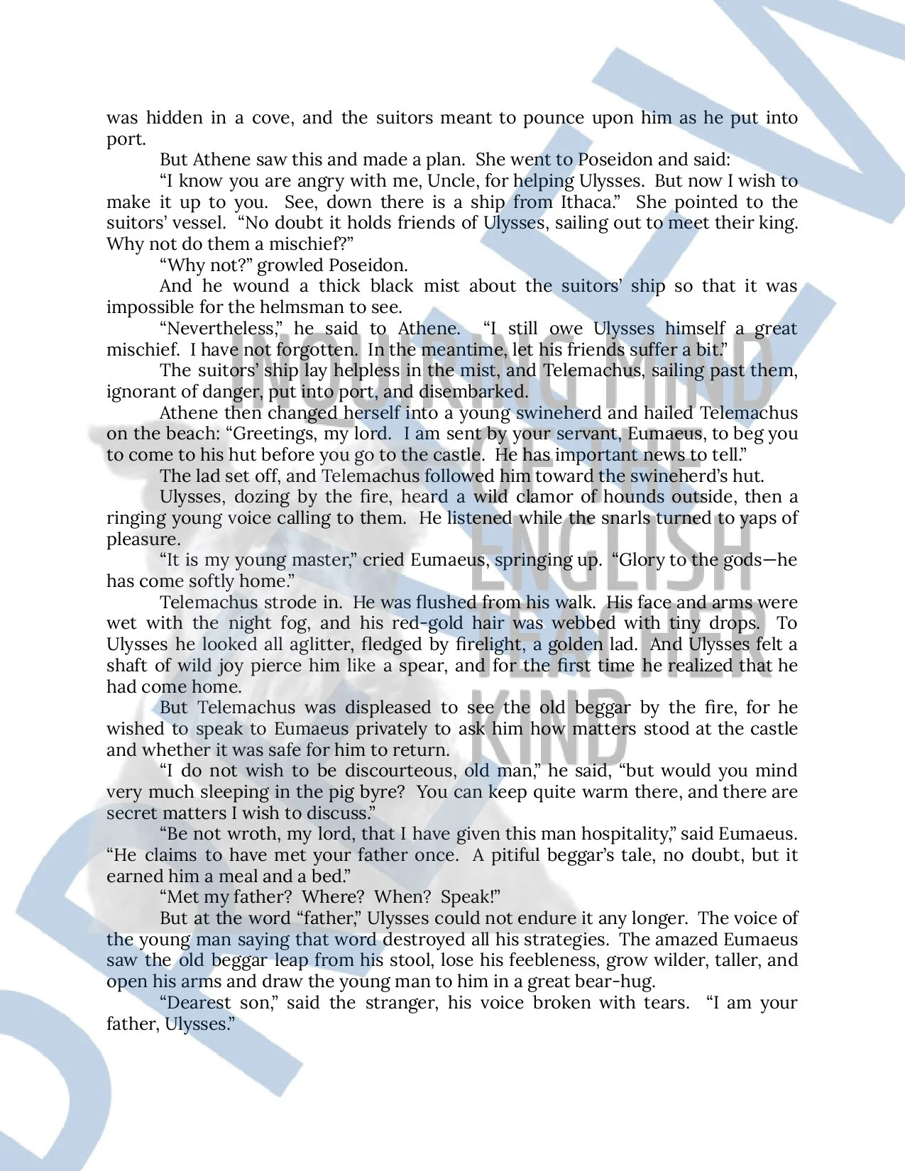 The Adventures of Ulysses by Bernard Evslin Close Reading Analysis ...