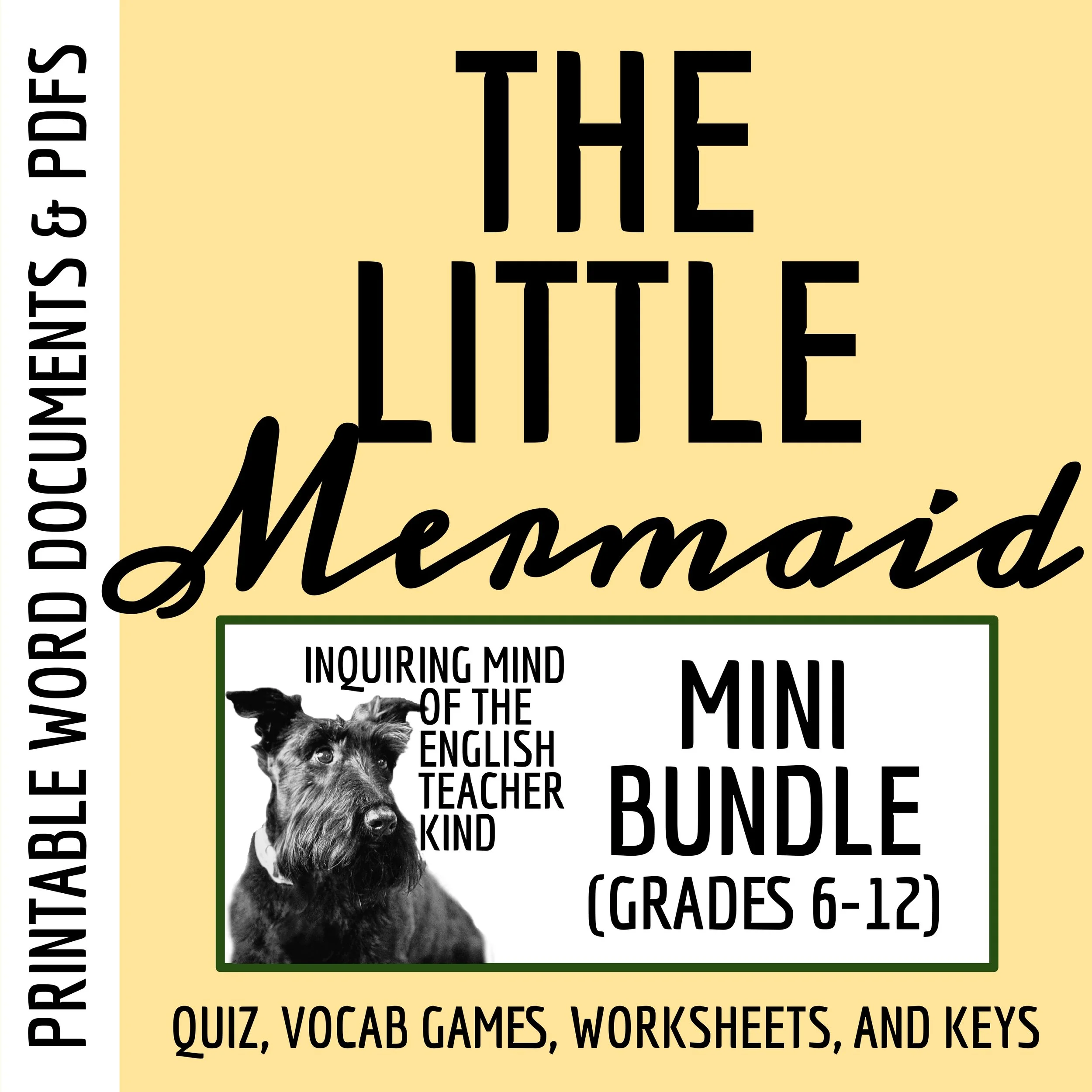 "The Little Mermaid" Quiz, Close Reading Activities, and Vocabulary ...